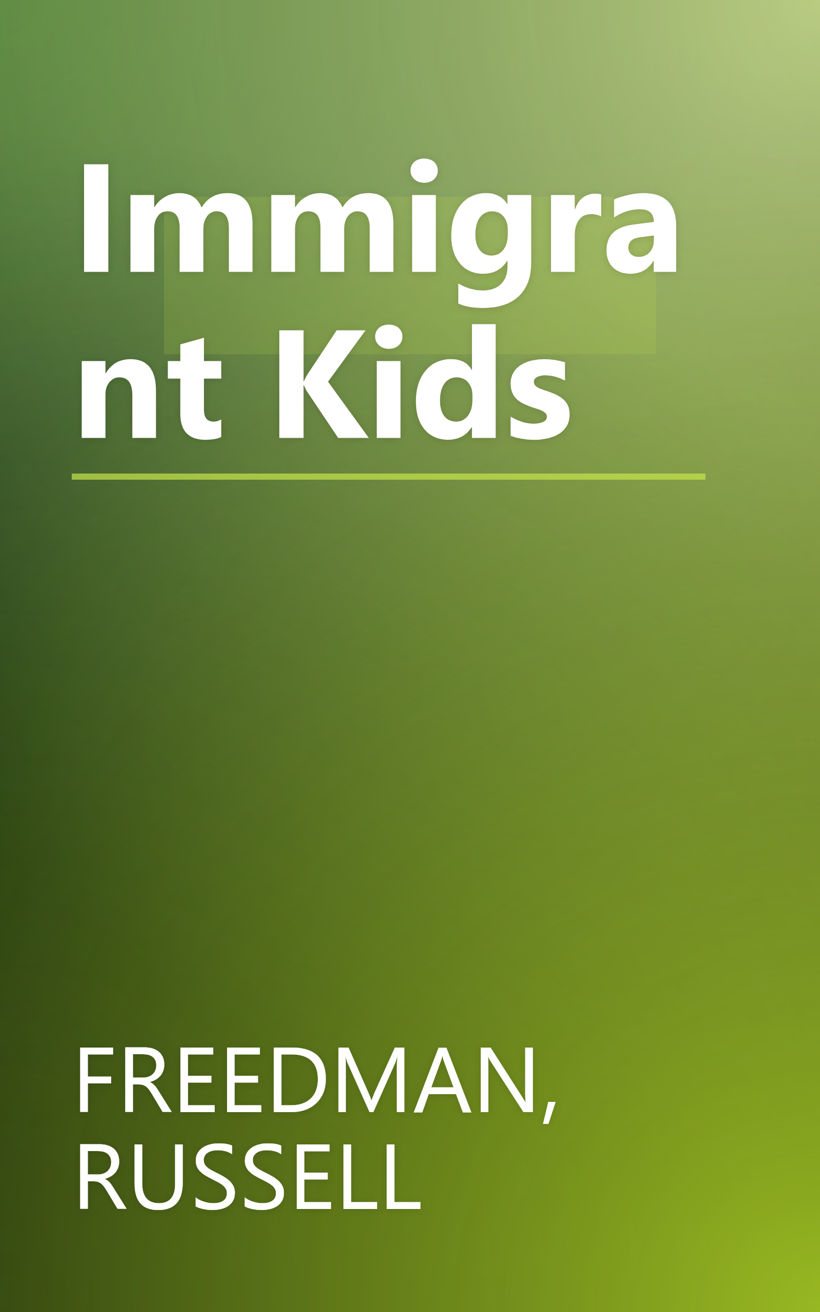 Immigrant Kids book cover