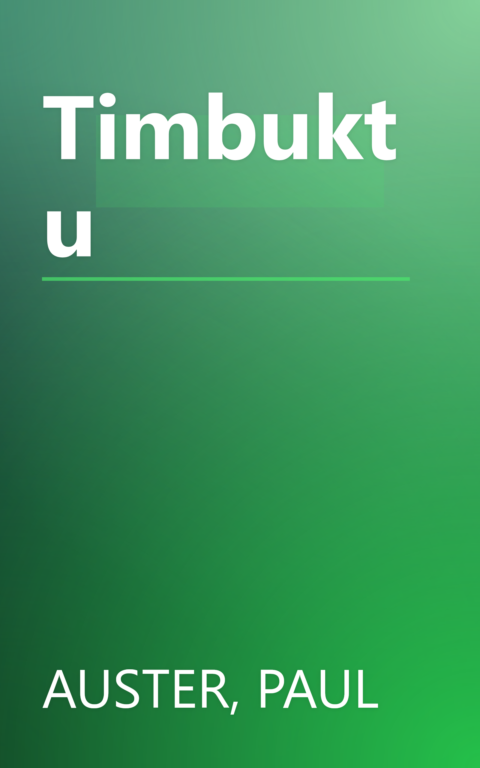 Timbuktu book cover