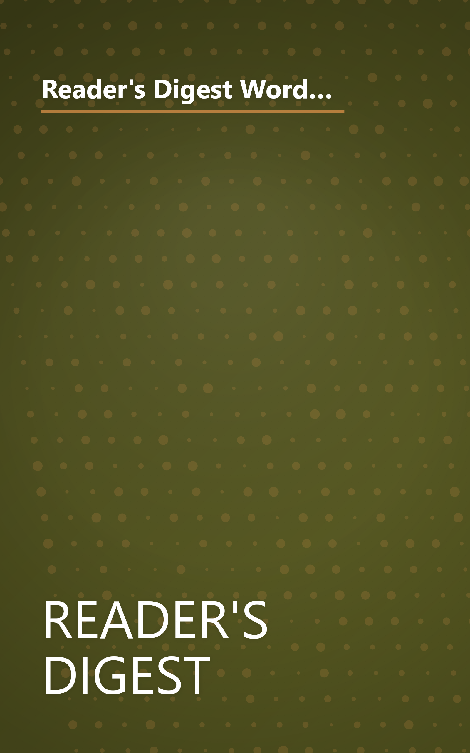 Reader's Digest Word Power Quiz Book: 1,000 Word Challenges from America's Most Popular Magazine (50th Anniversary Celebration) book cover