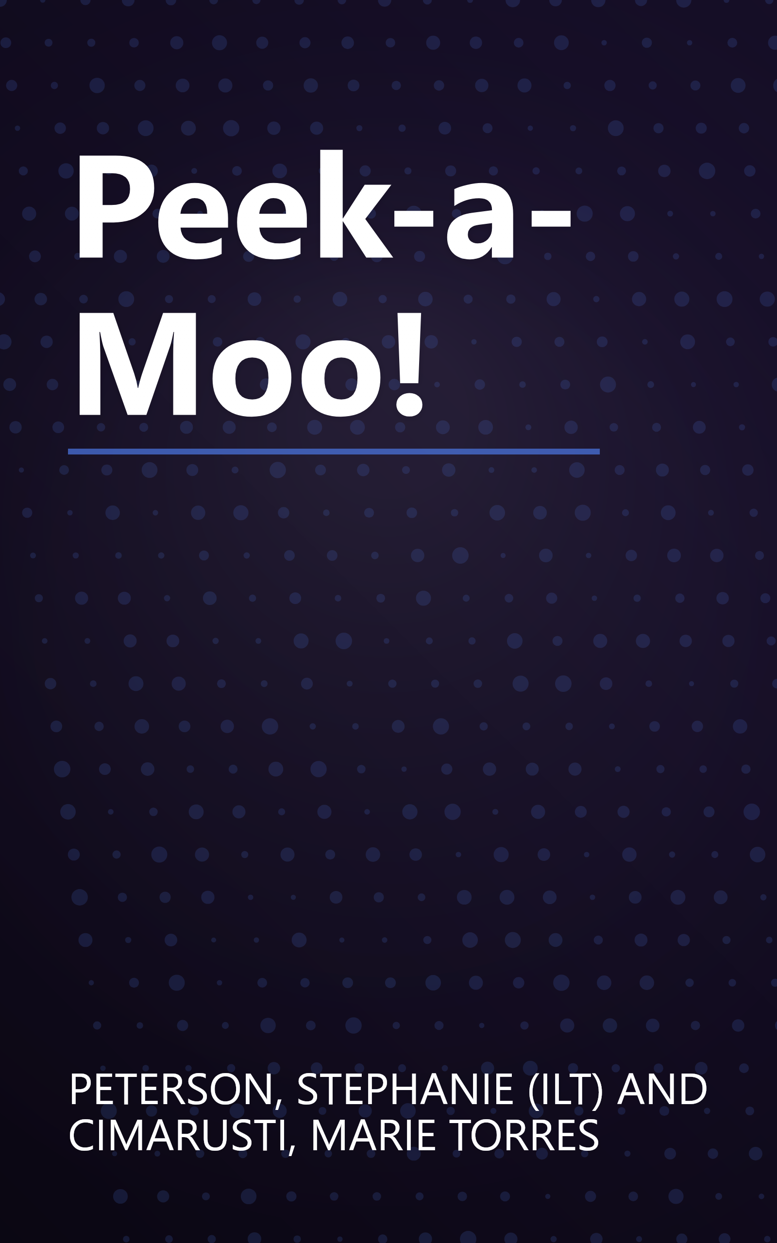 Peek-a-Moo! book cover