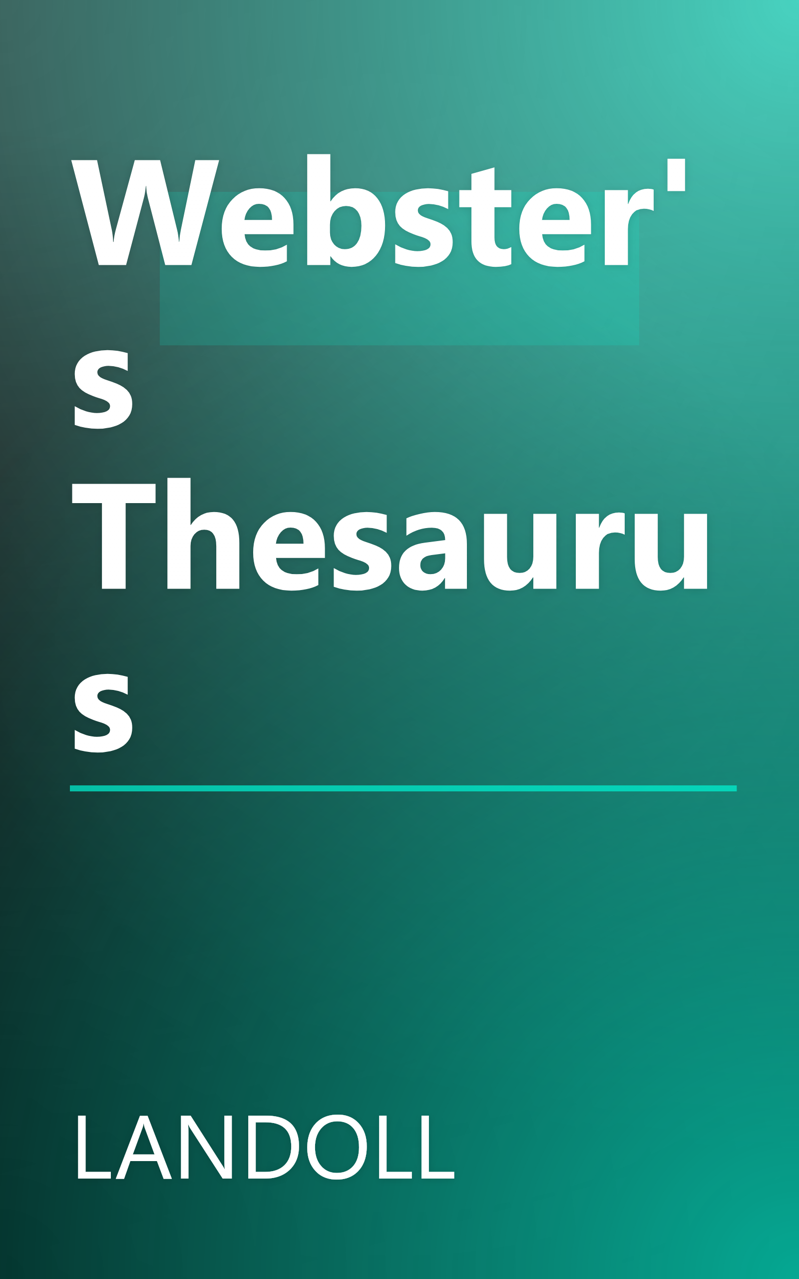 Webster's Thesaurus book cover