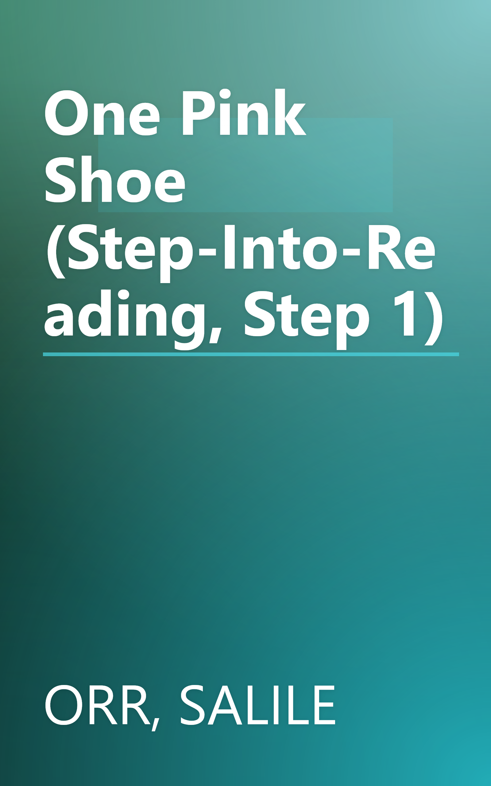 One Pink Shoe (Step-Into-Reading, Step 1) book cover