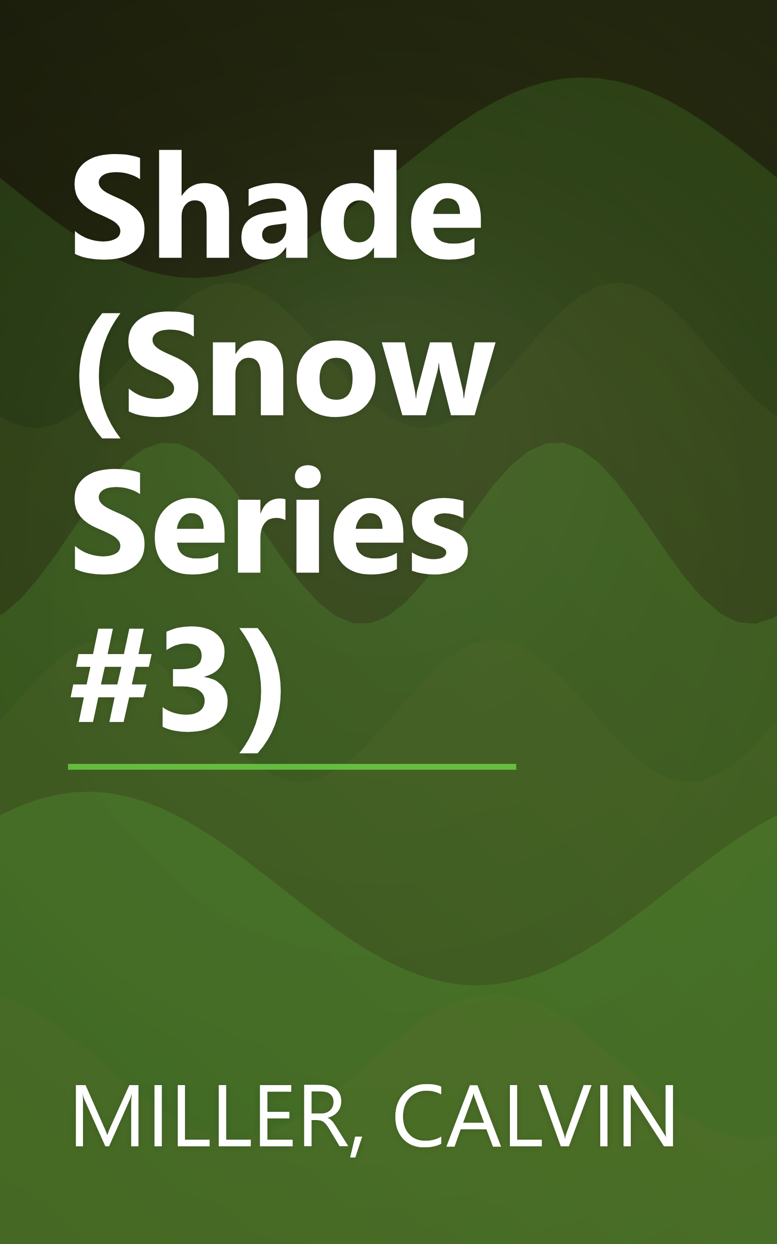 Shade (Snow Series #3) book cover