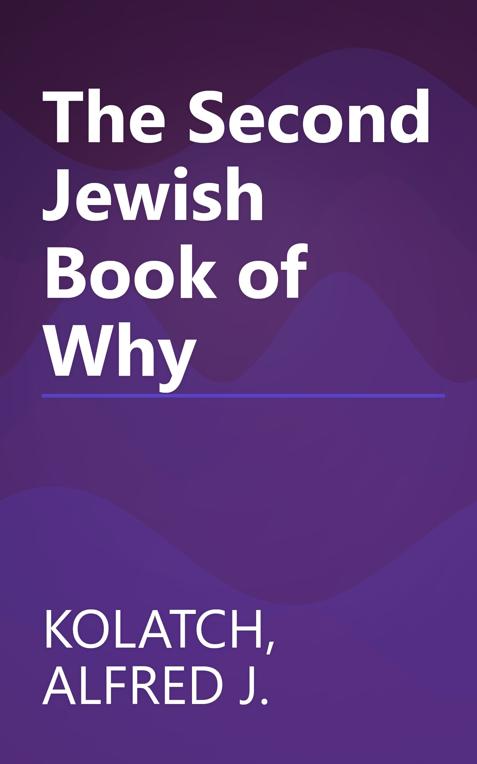 The Second Jewish Book of Why book cover