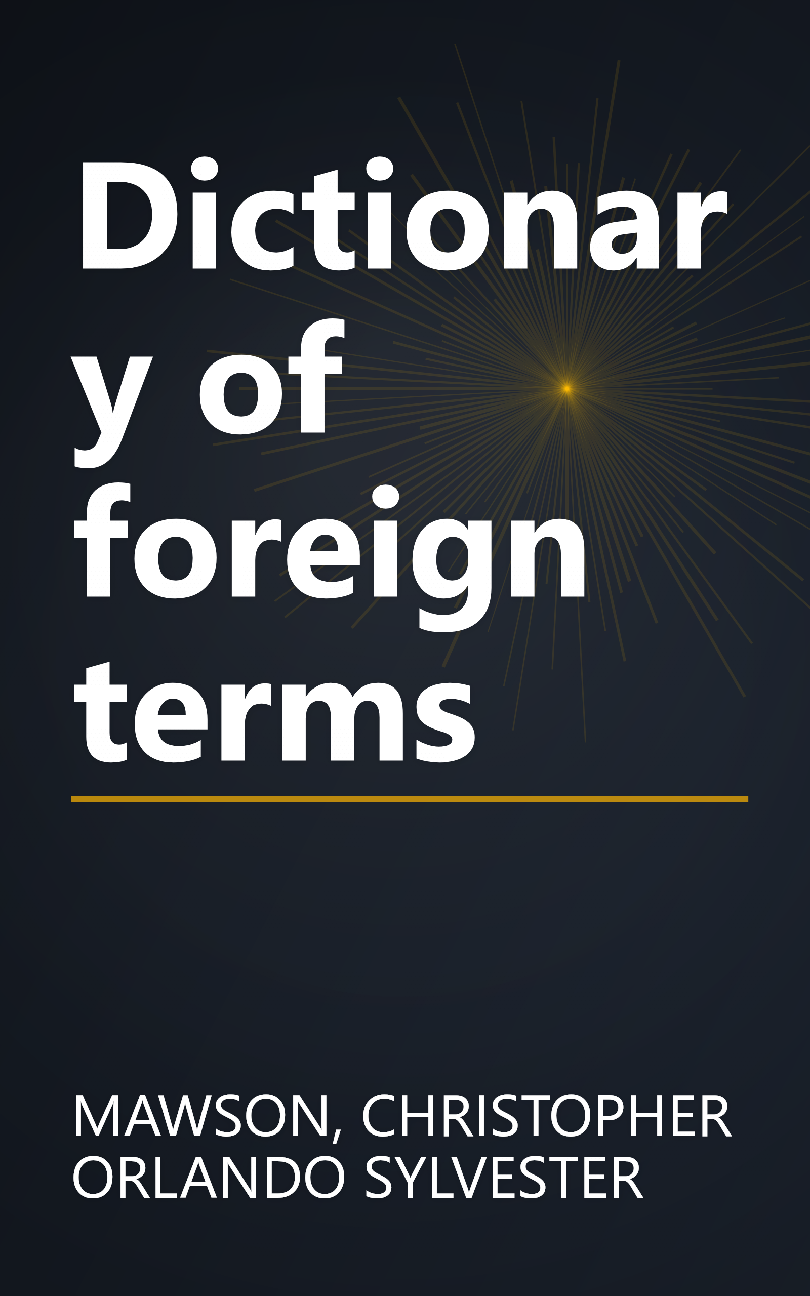 Dictionary of foreign terms book cover