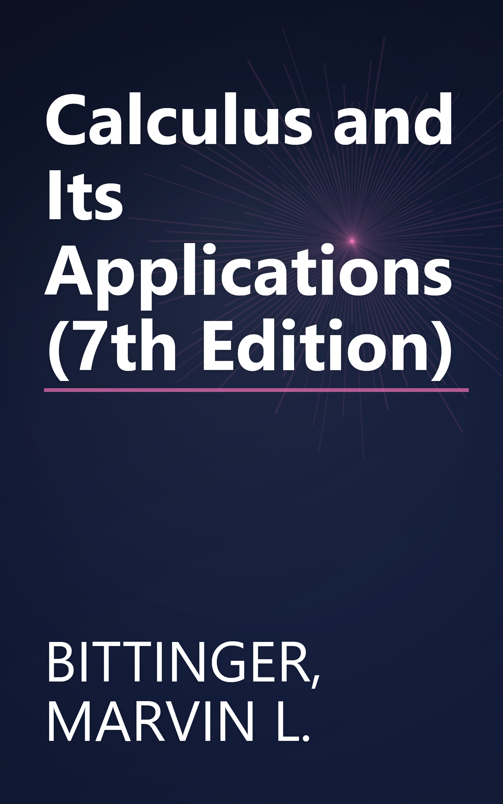 Calculus and Its Applications (7th Edition) book cover