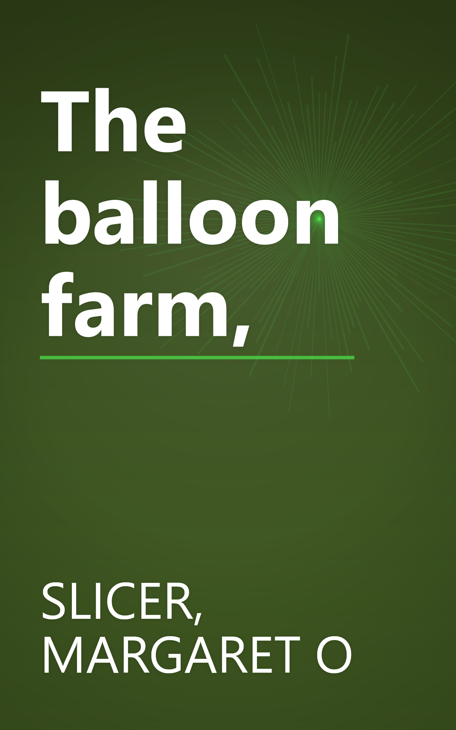 The balloon farm, book cover