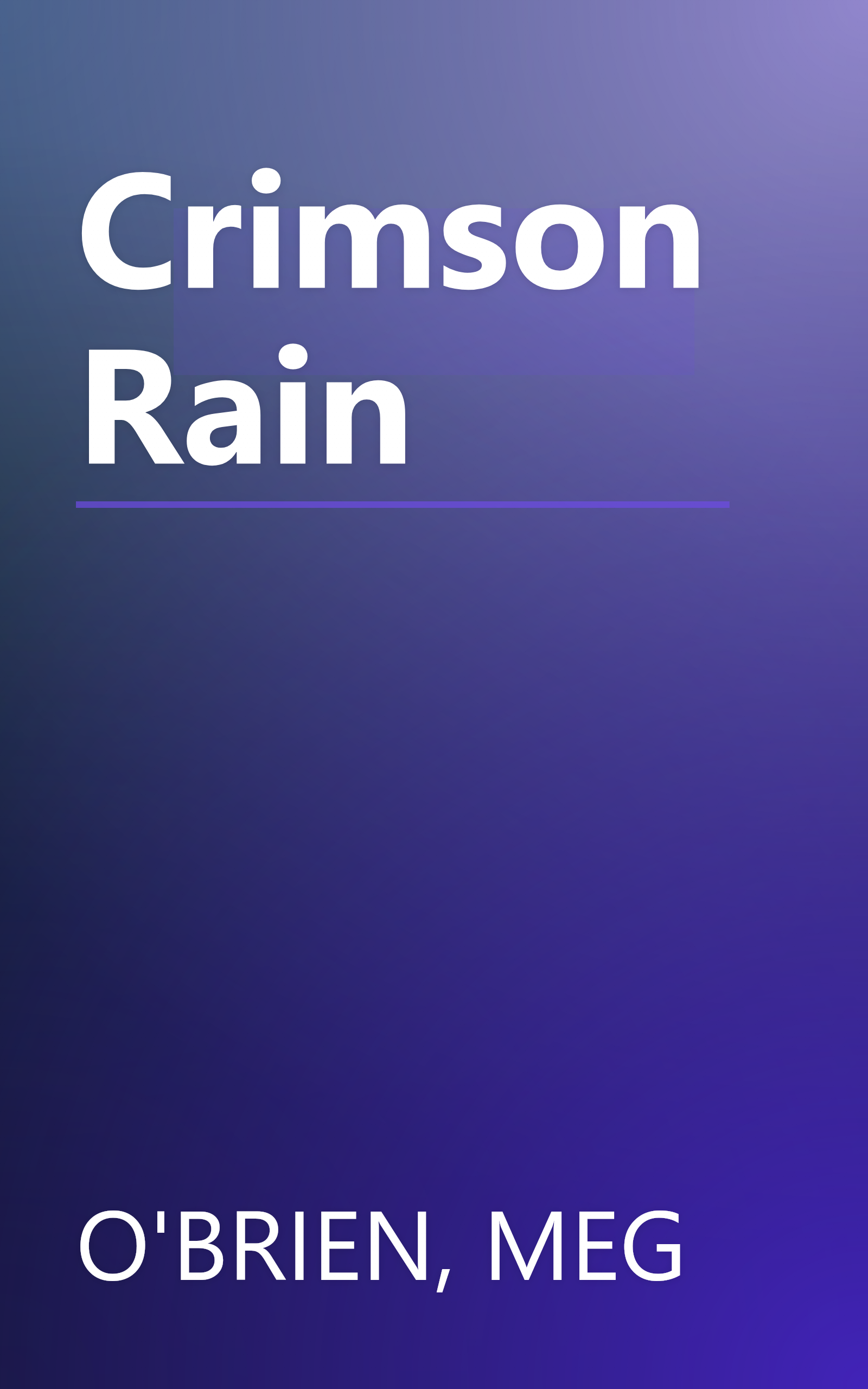 Crimson Rain book cover