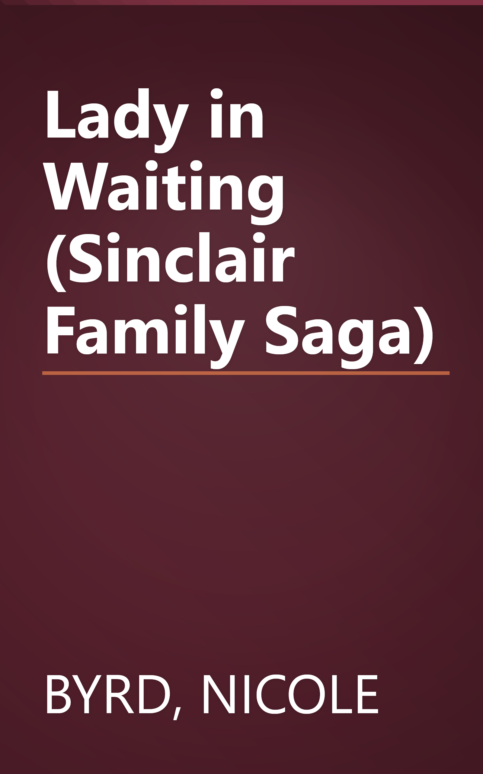 Lady in Waiting (Sinclair Family Saga) book cover