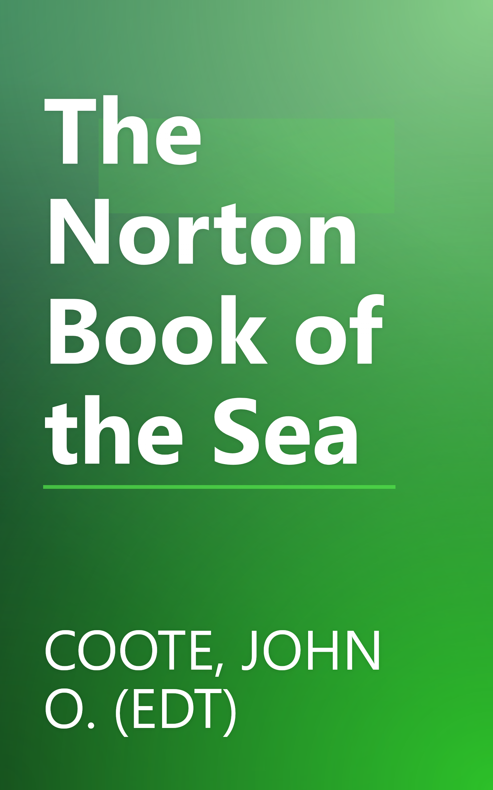The Norton Book of the Sea book cover