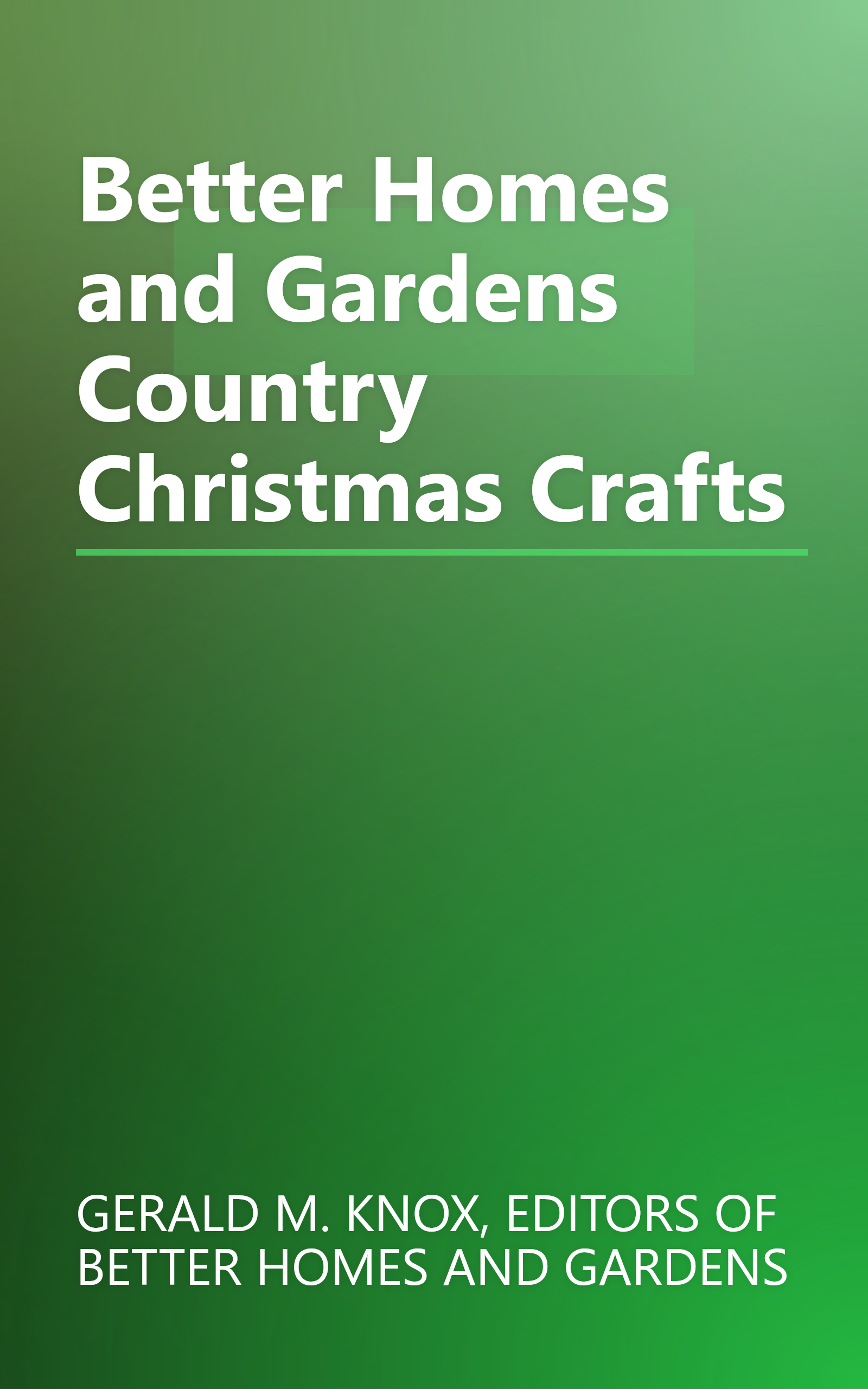 Better Homes and Gardens Country Christmas Crafts book cover