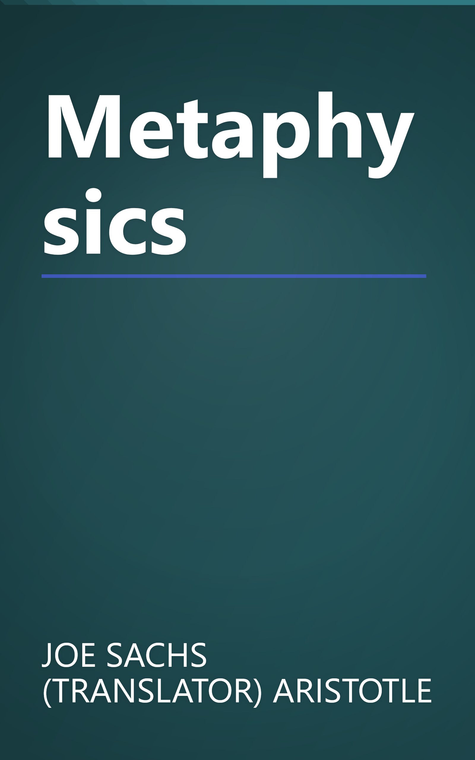 Metaphysics book cover