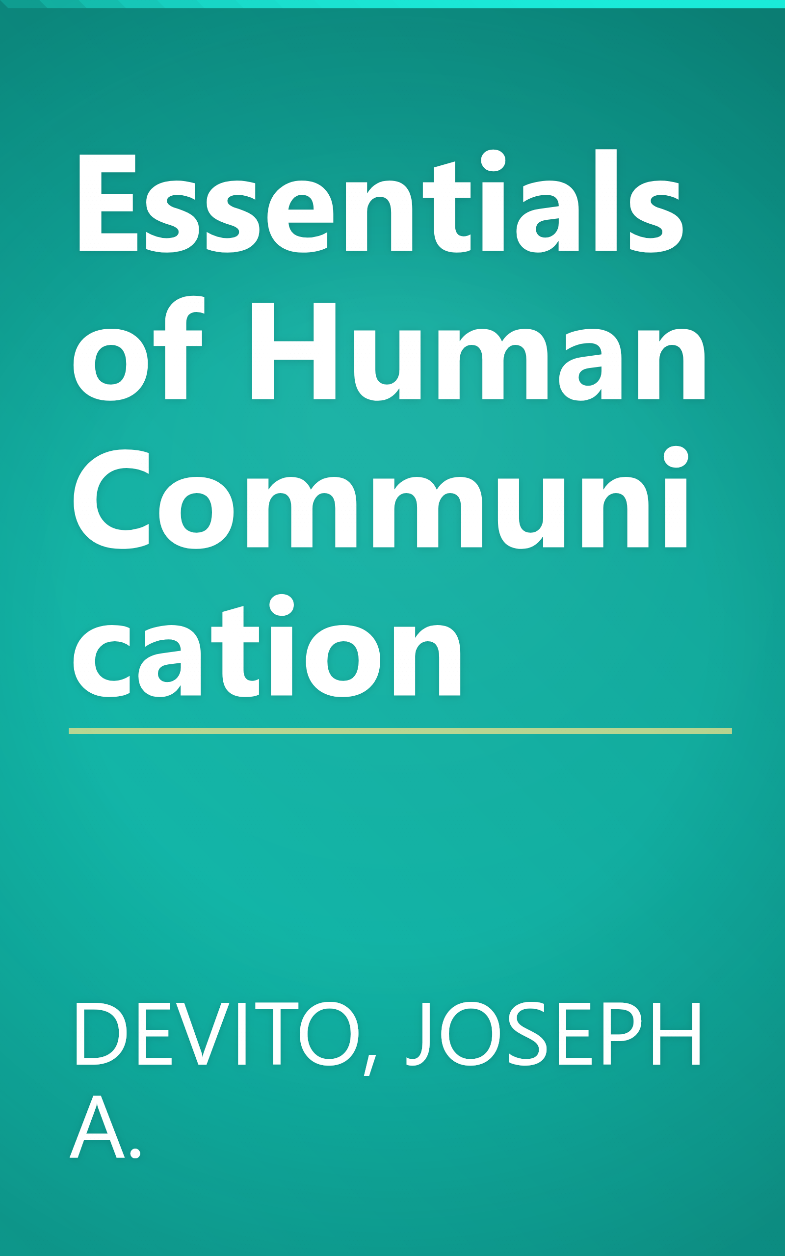 Essentials of Human Communication book cover
