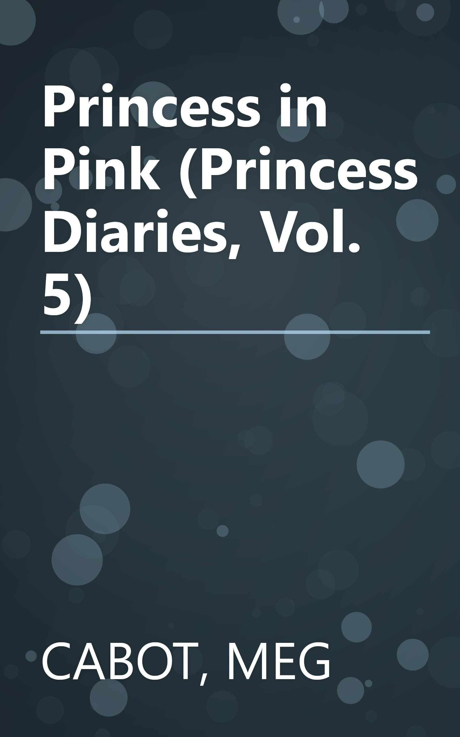 Princess in Pink (Princess Diaries, Vol. 5) book cover