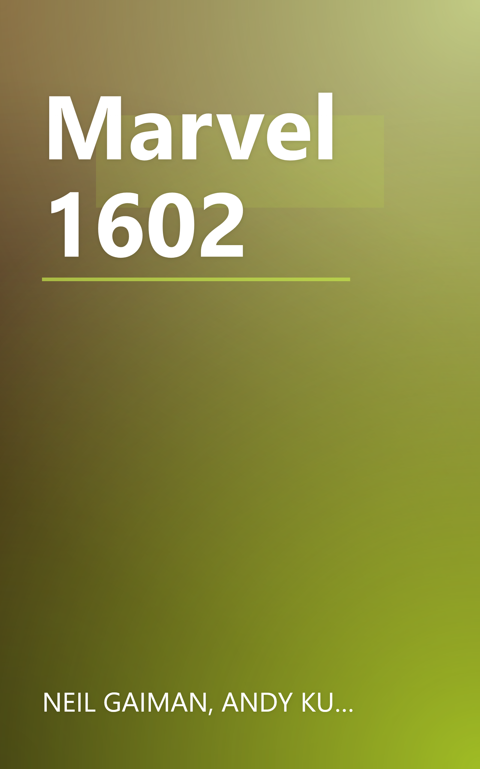 Marvel 1602 book cover