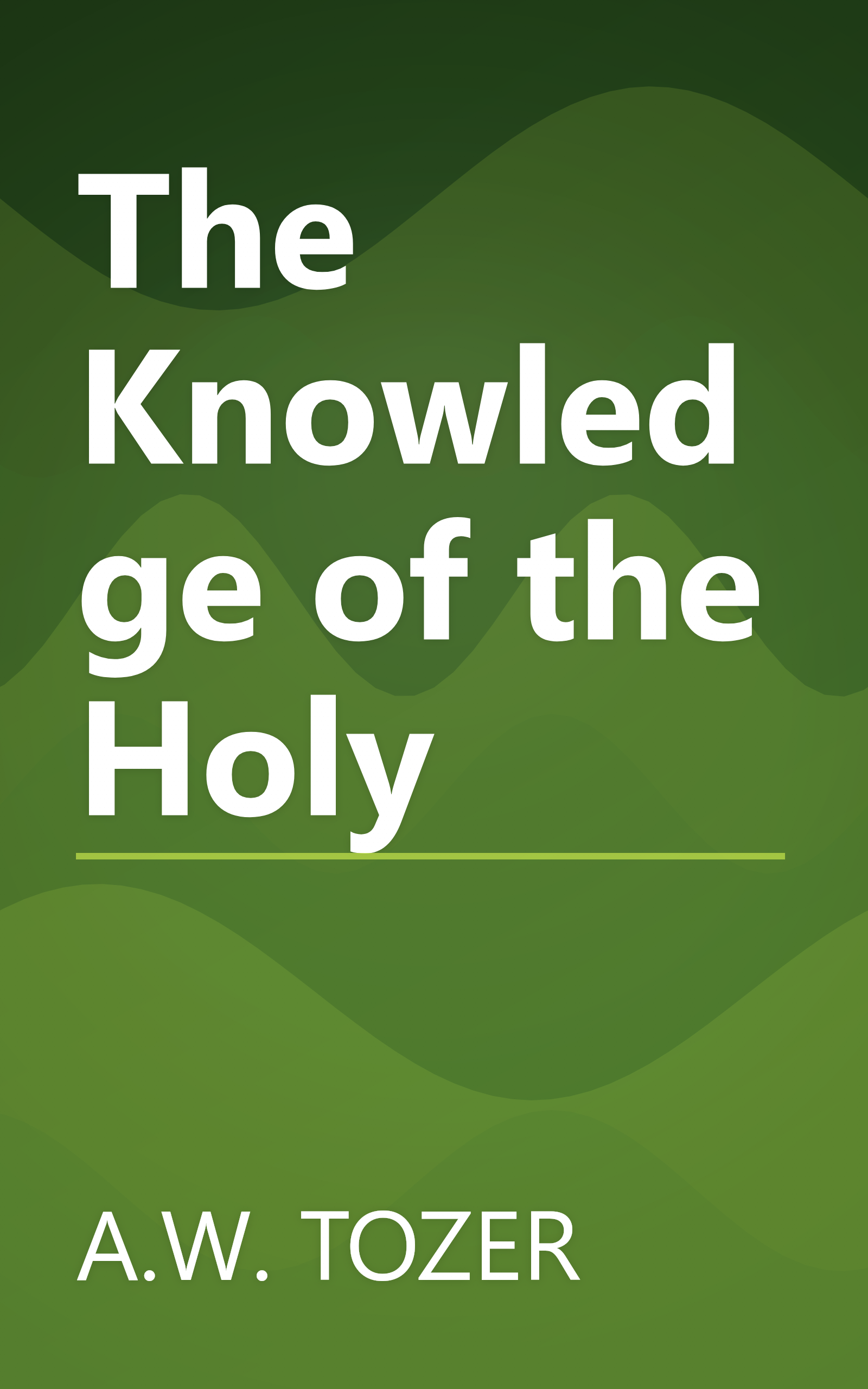 The Knowledge of the Holy book cover