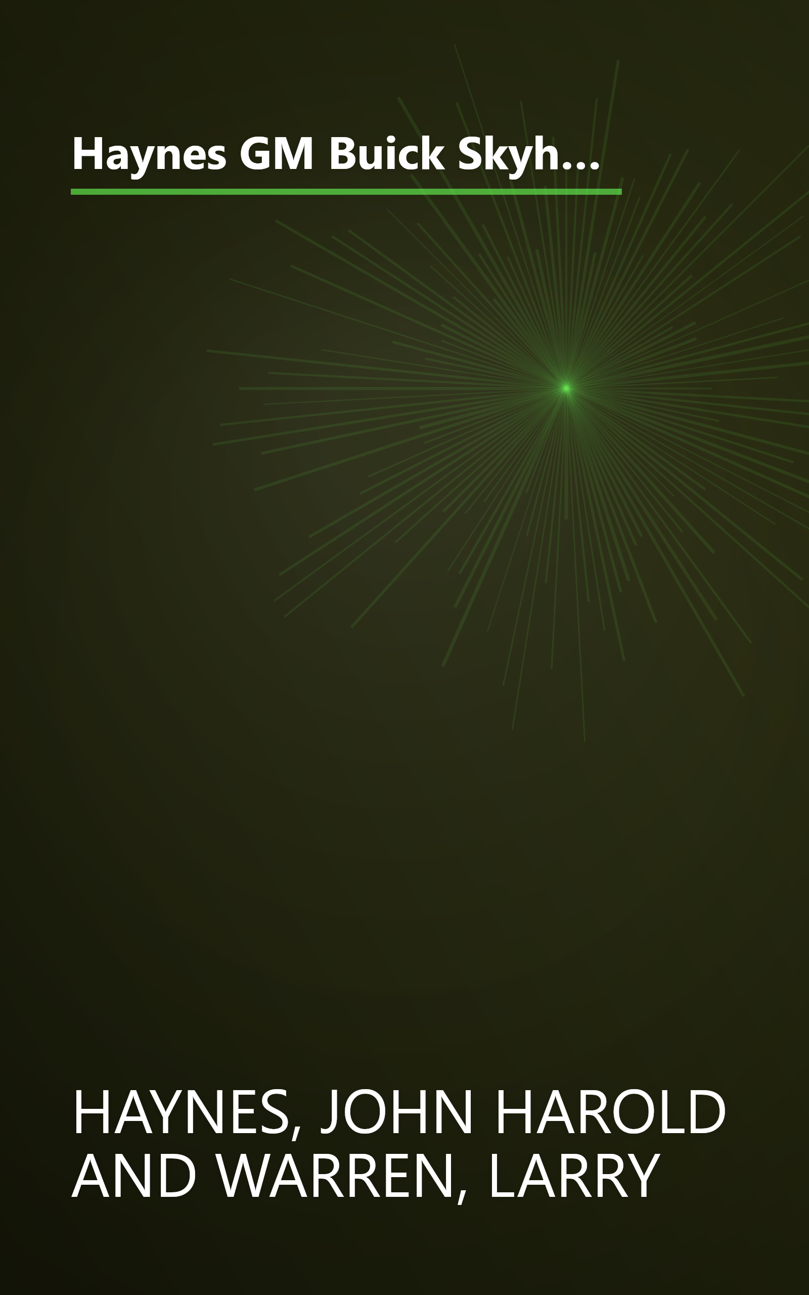 Haynes GM Buick Skyhawk, Cadillac Cimarron, Chevrolet Cavalier, Oldsmobile Firenza, Pontiac J2000 and Sunbird for 1982-1994 Repair Manual (38015) book cover