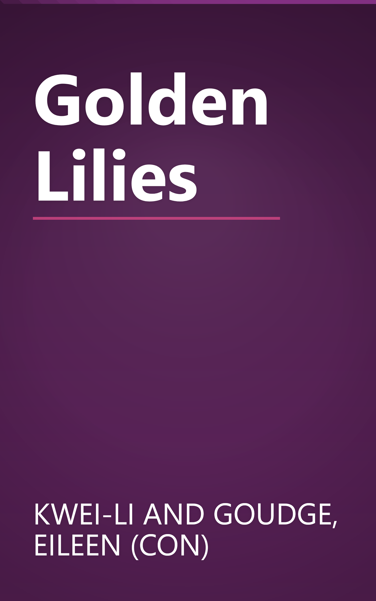 Golden Lilies book cover