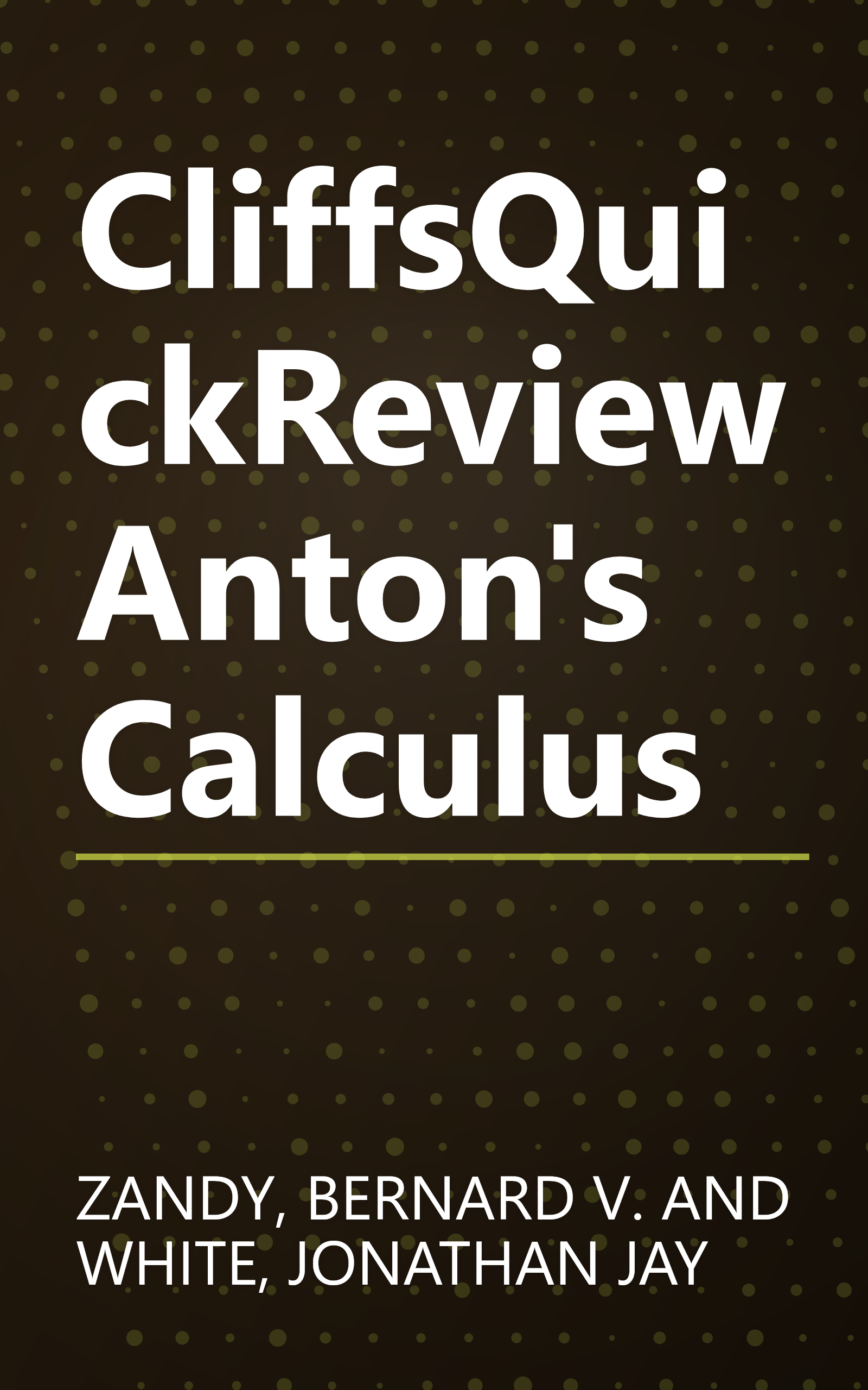 CliffsQuickReview Anton's Calculus book cover