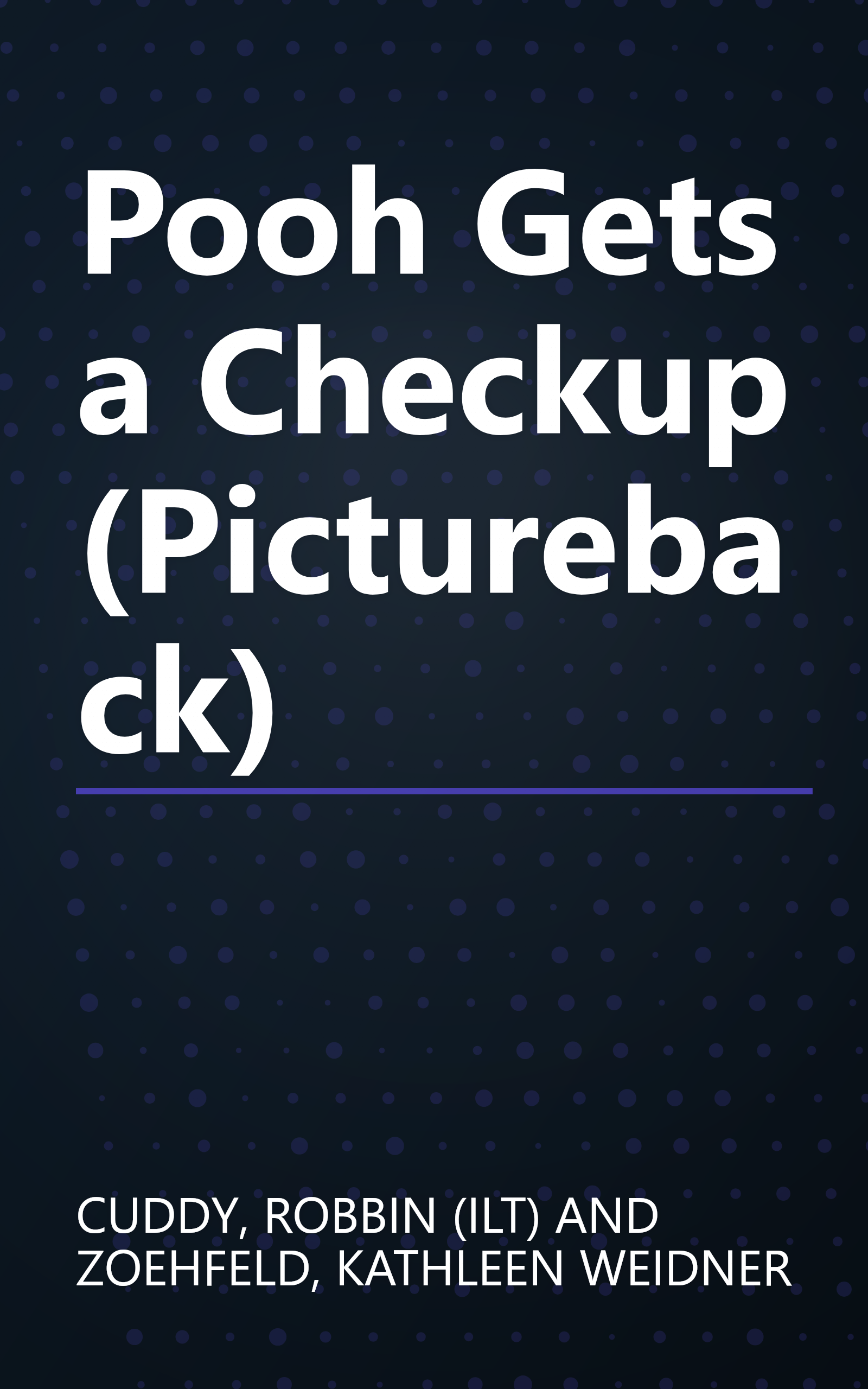 Pooh Gets a Checkup (Pictureback) book cover