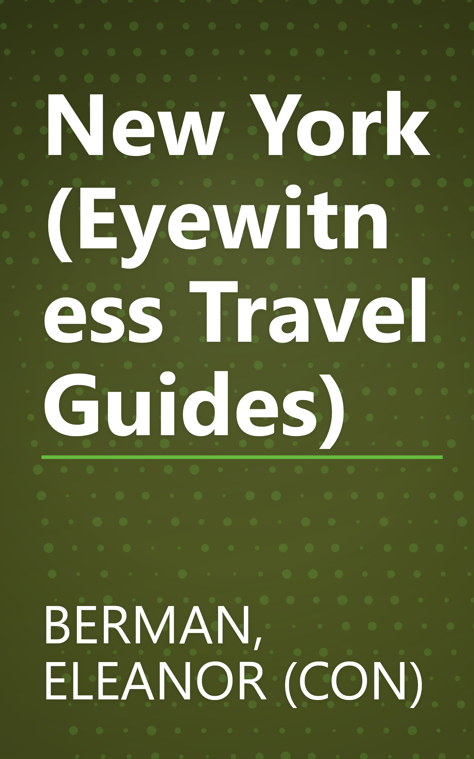 New York (Eyewitness Travel Guides) book cover