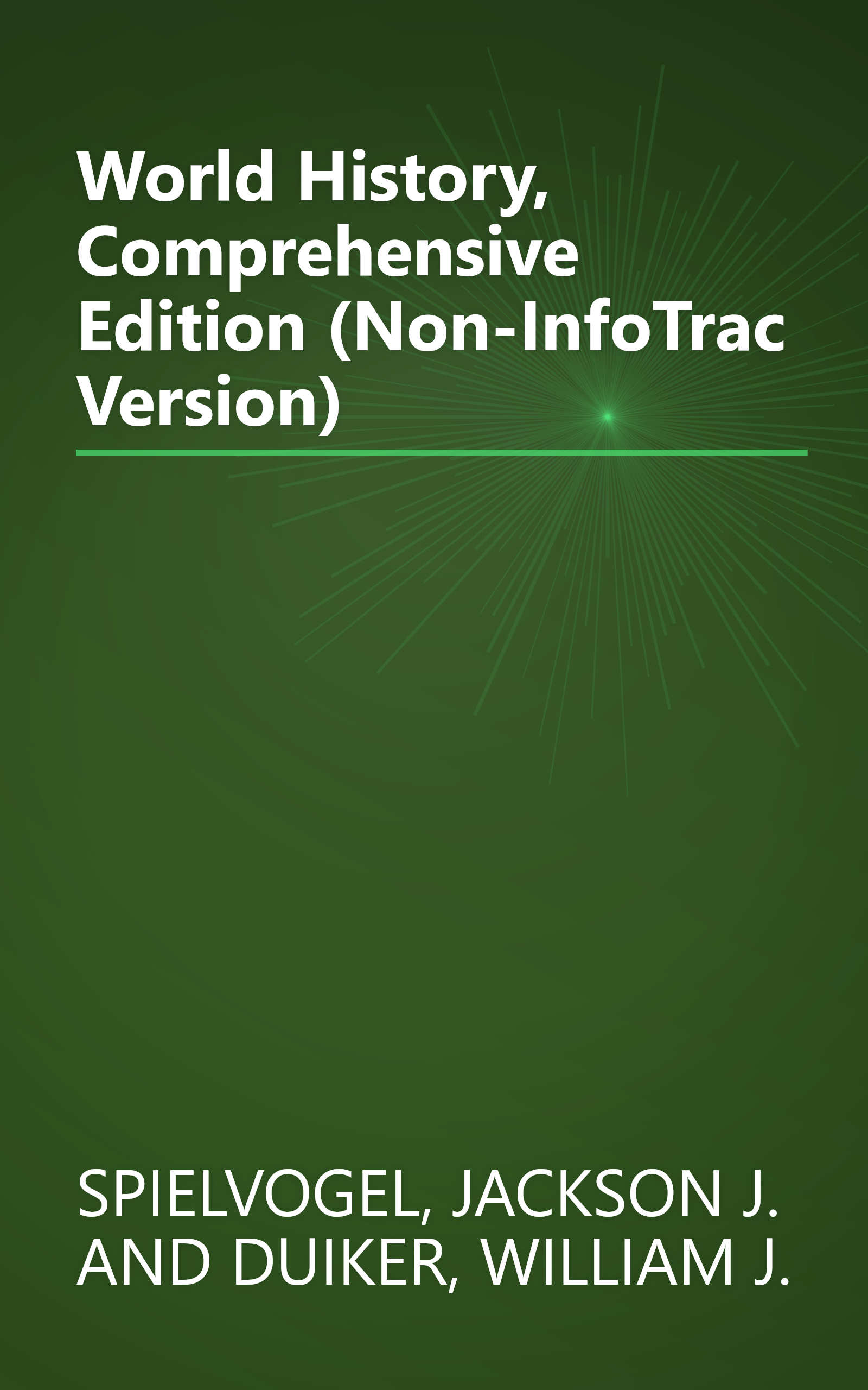 World History, Comprehensive Edition (Non-InfoTrac Version) book cover