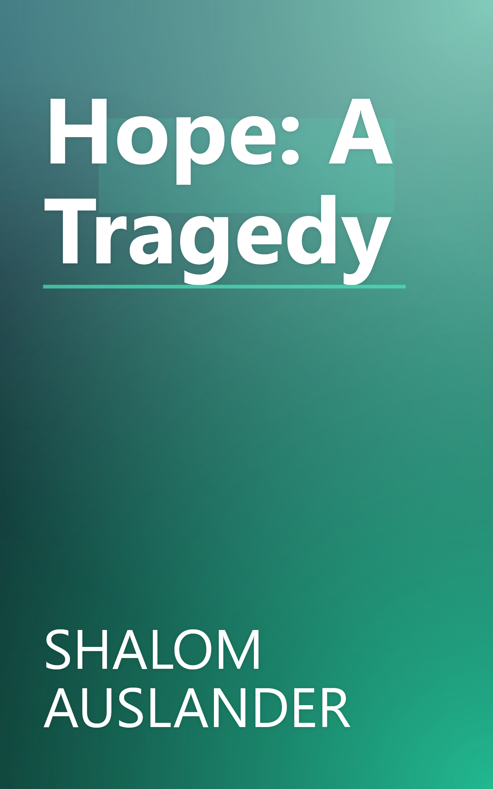 Hope: A Tragedy book cover