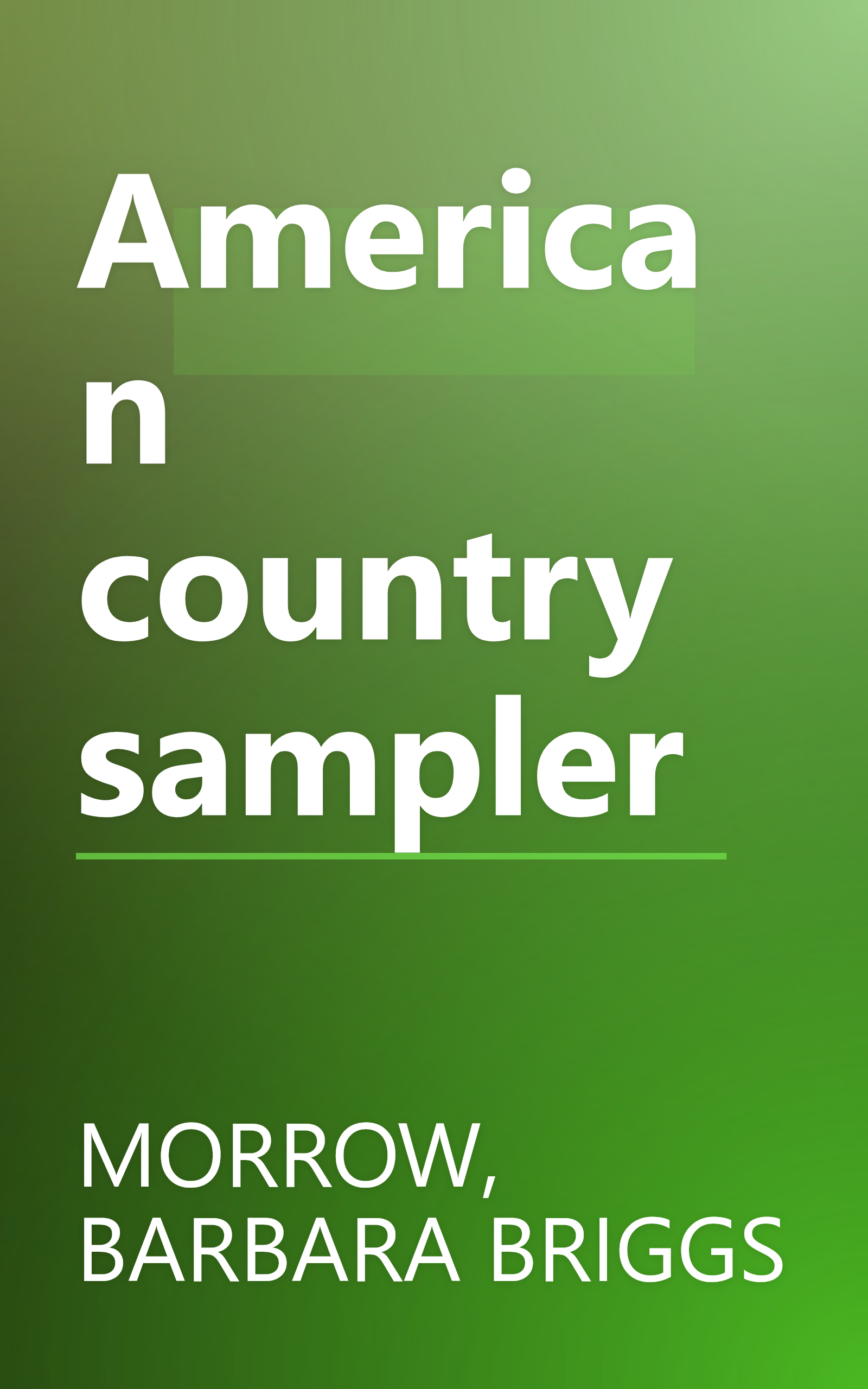 American country sampler book cover