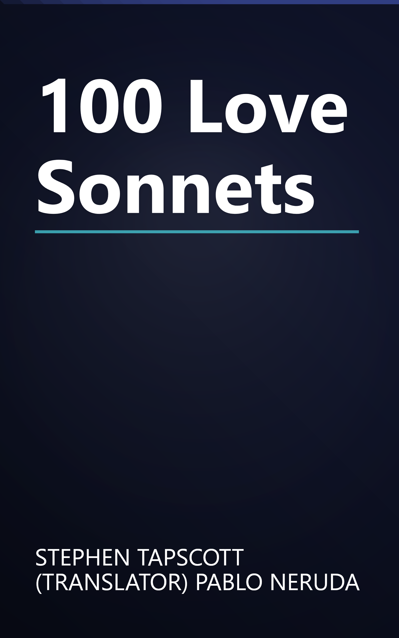 100 Love Sonnets book cover