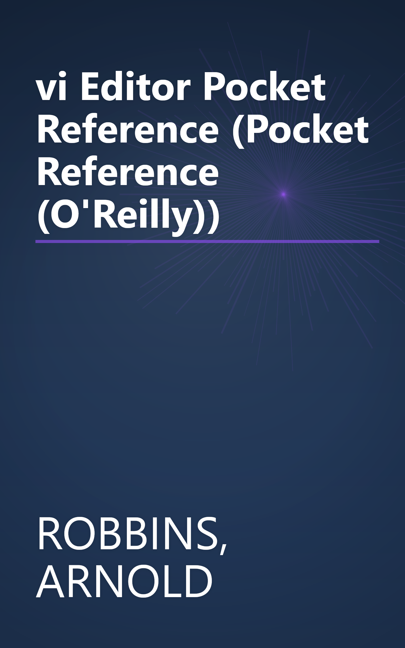 vi Editor Pocket Reference (Pocket Reference (O'Reilly)) book cover