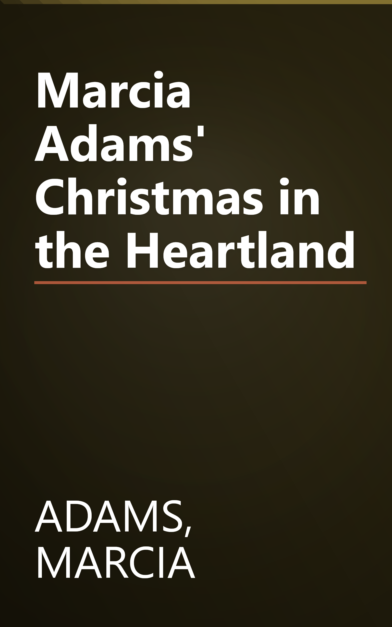Marcia Adams' Christmas in the Heartland book cover
