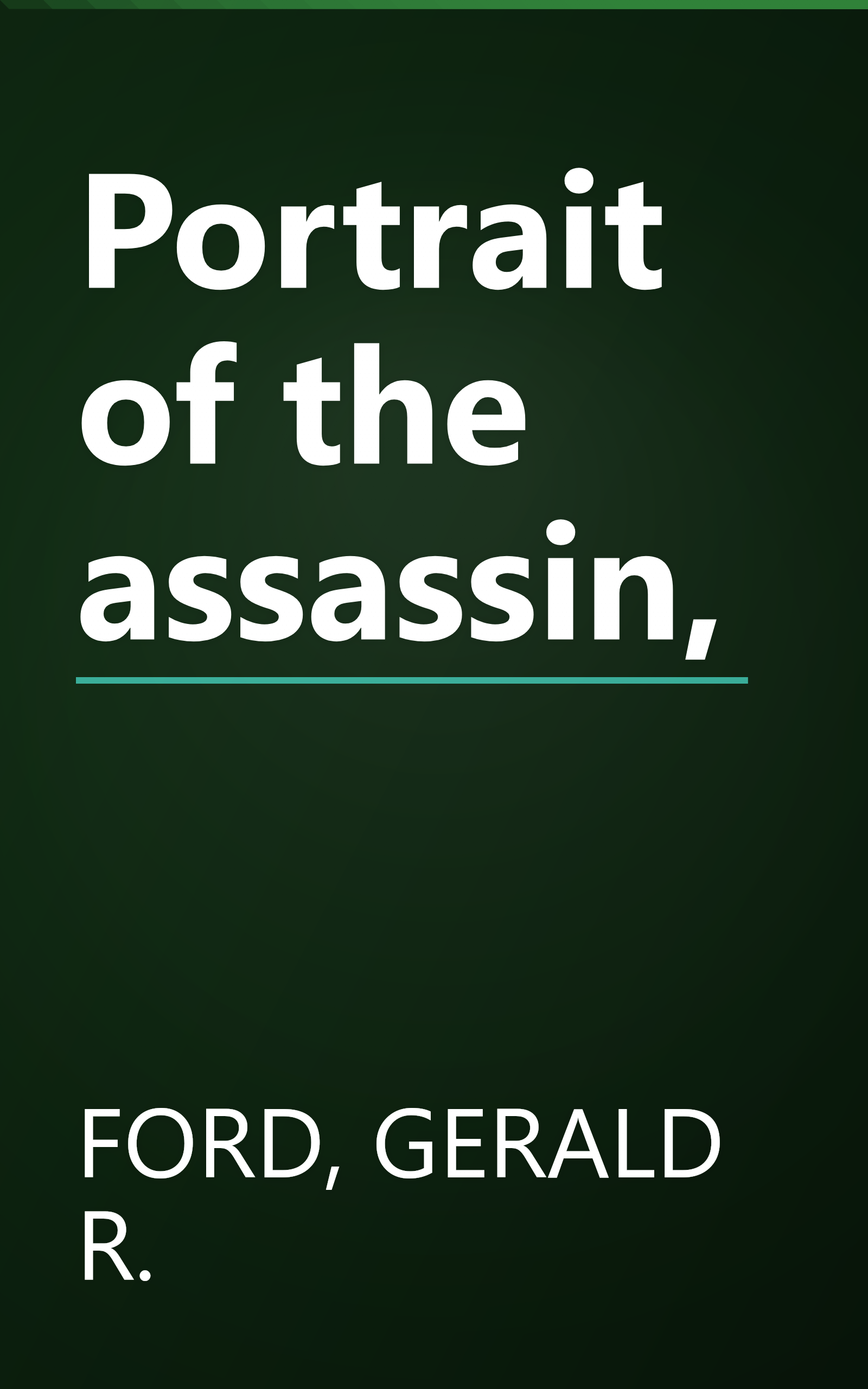 Portrait of the assassin, book cover
