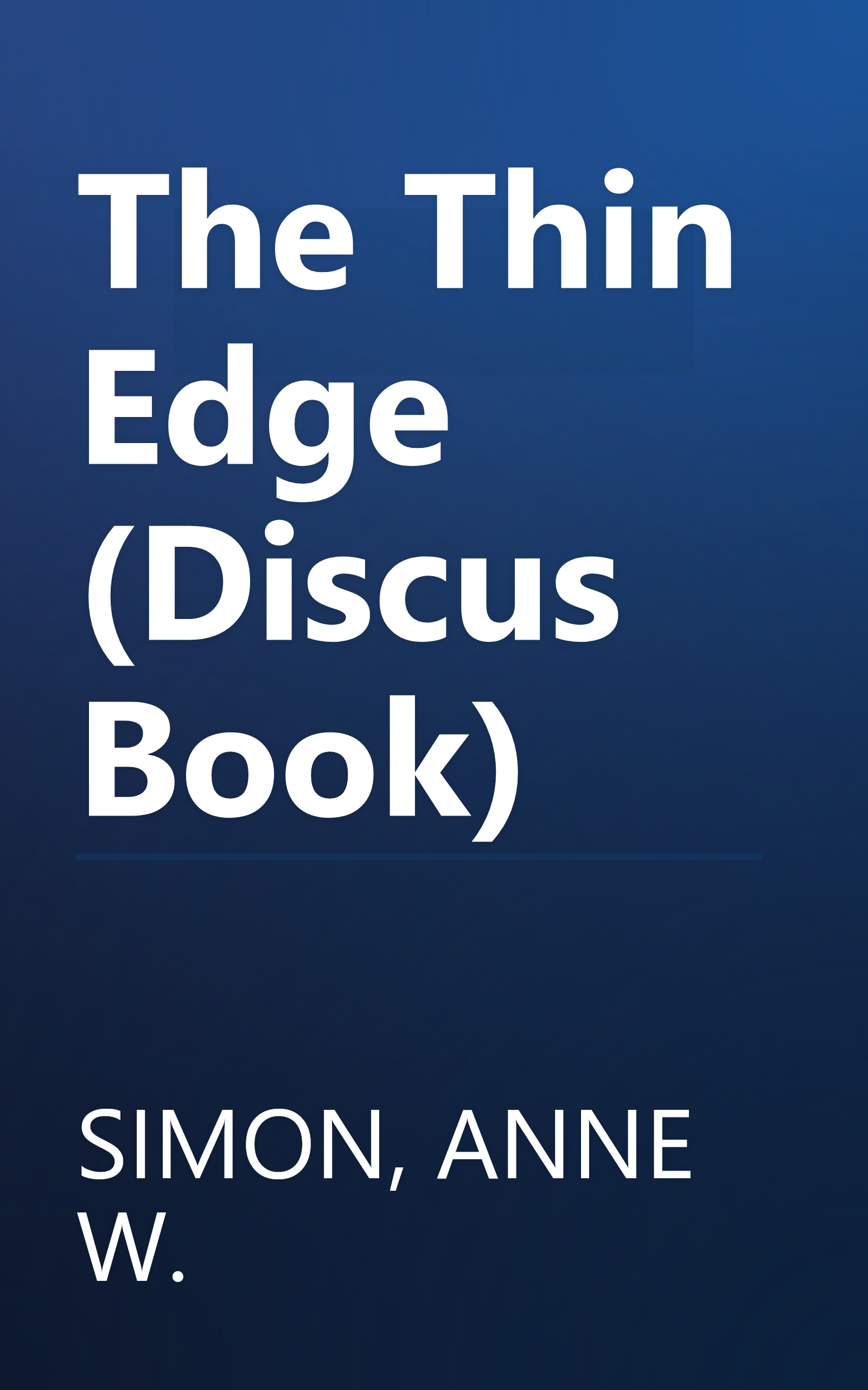 The Thin Edge (Discus Book) book cover