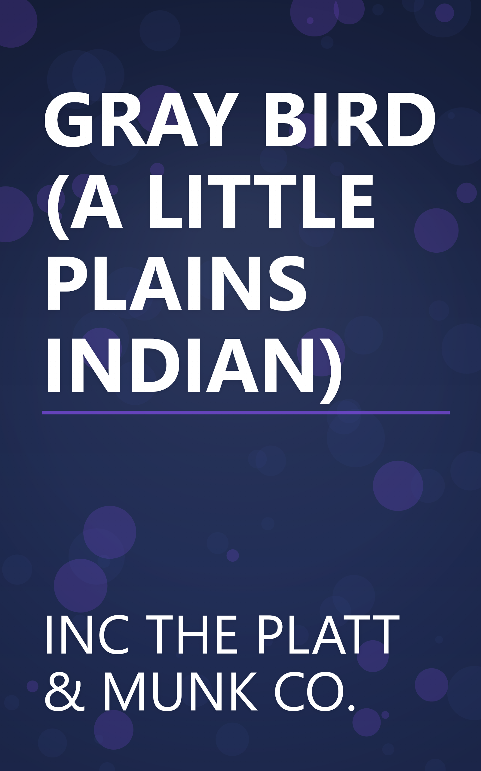 GRAY BIRD (A LITTLE PLAINS INDIAN) book cover