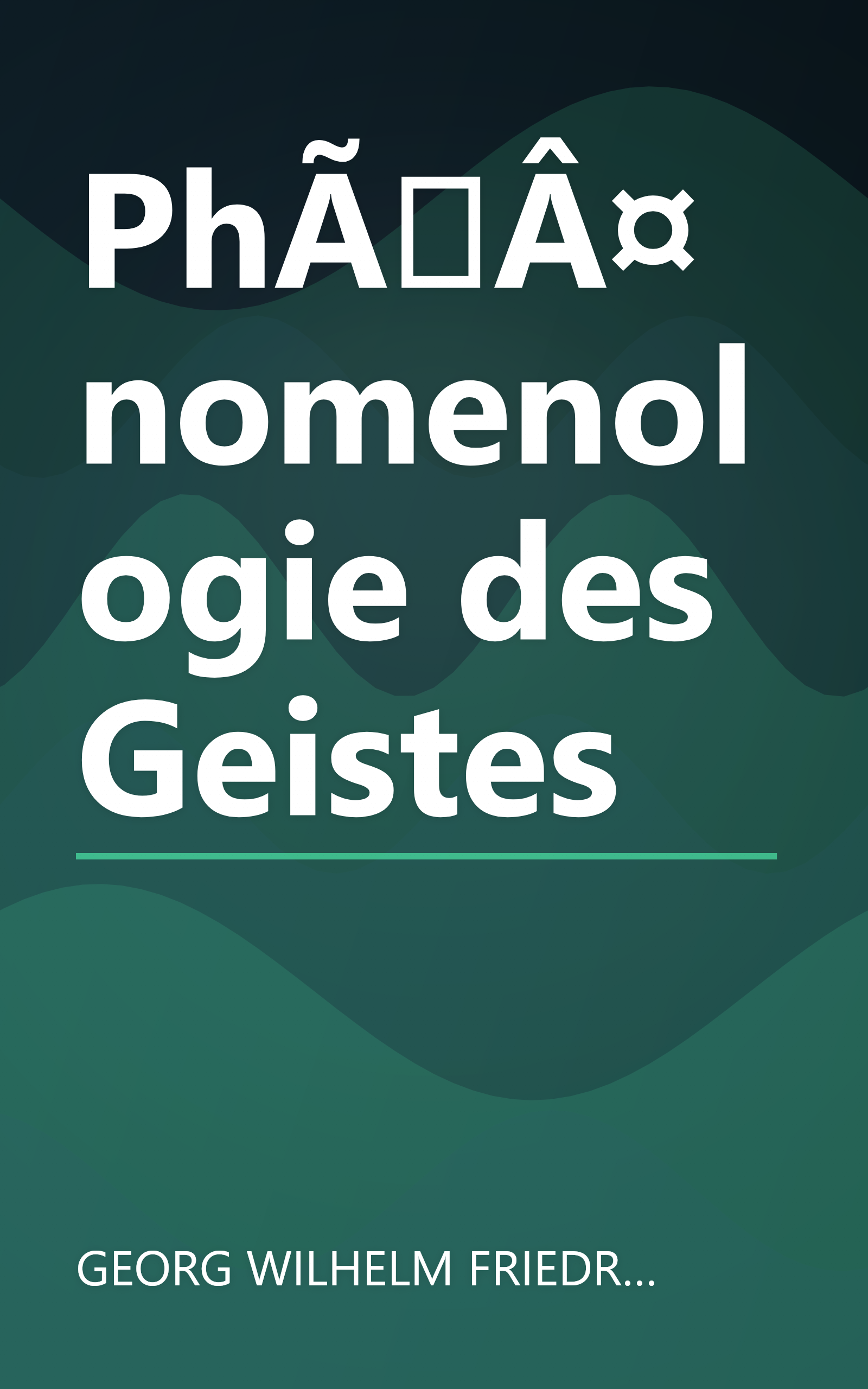 PhÃÂ¤nomenologie des Geistes book cover