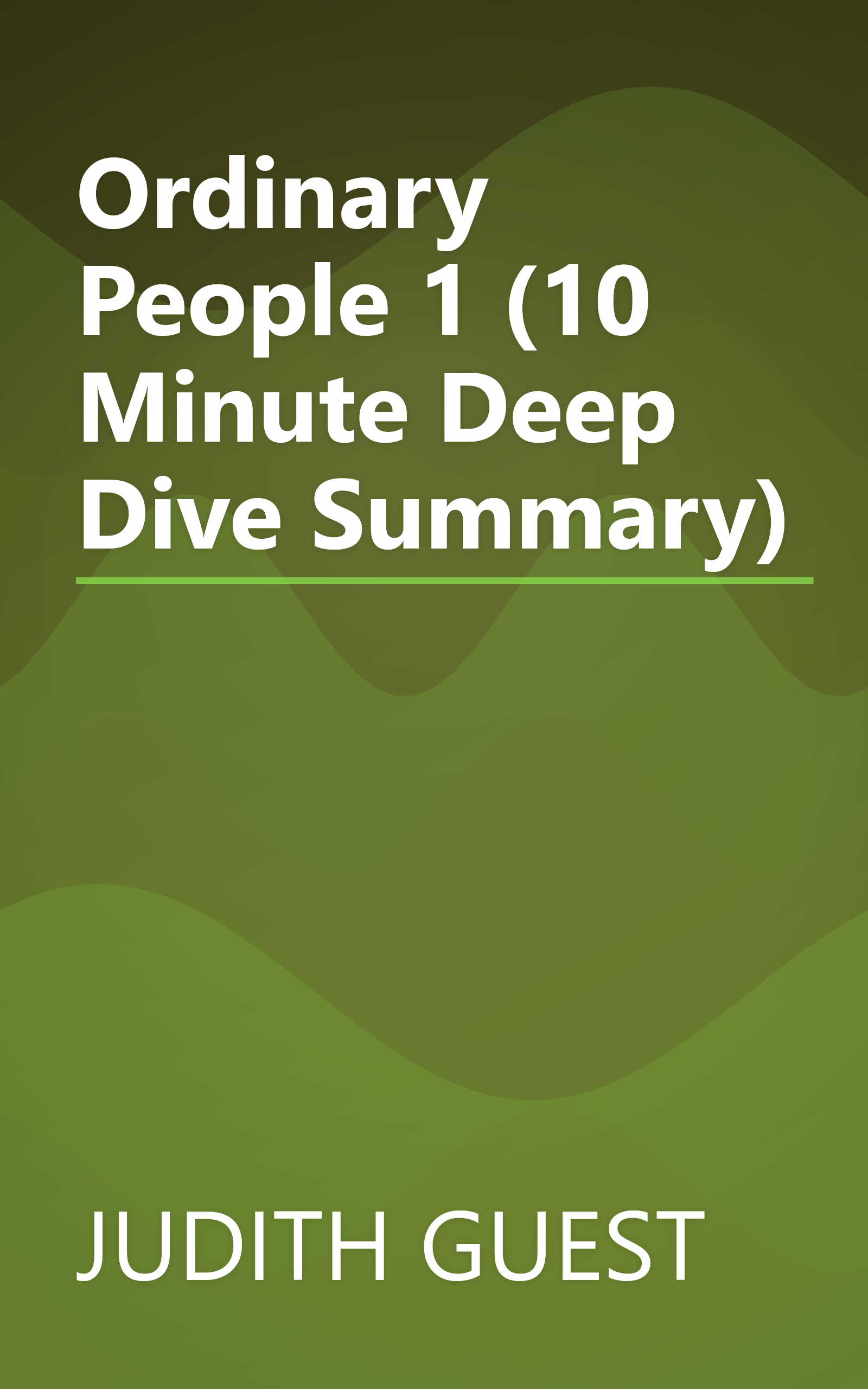 Ordinary People 1 (10 Minute   Deep Dive Summary) book cover