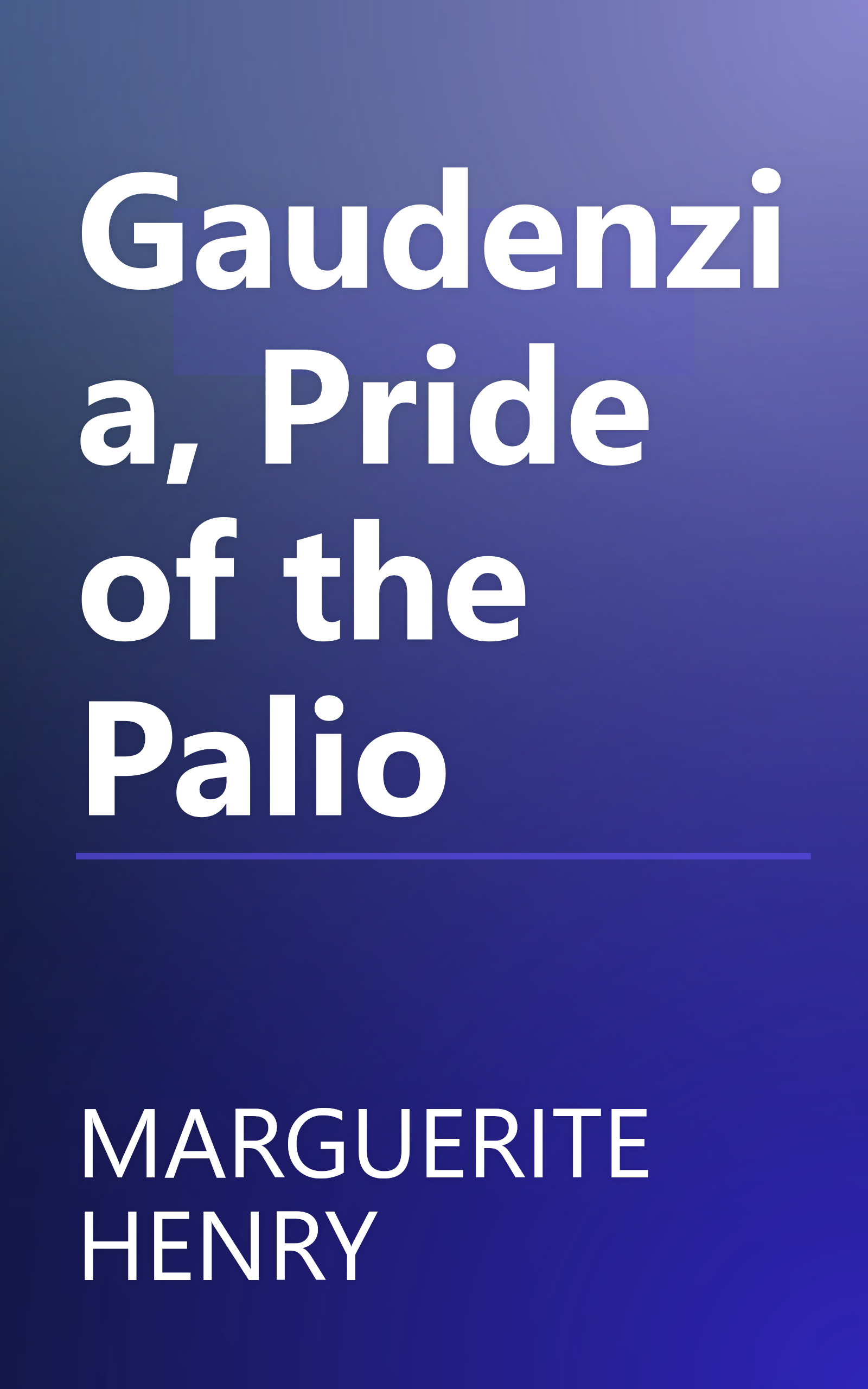 Gaudenzia, Pride of the Palio book cover