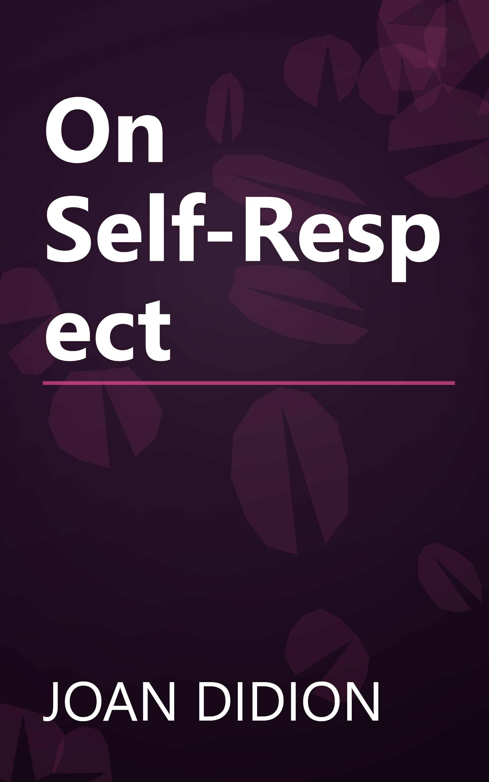 On Self-Respect book cover
