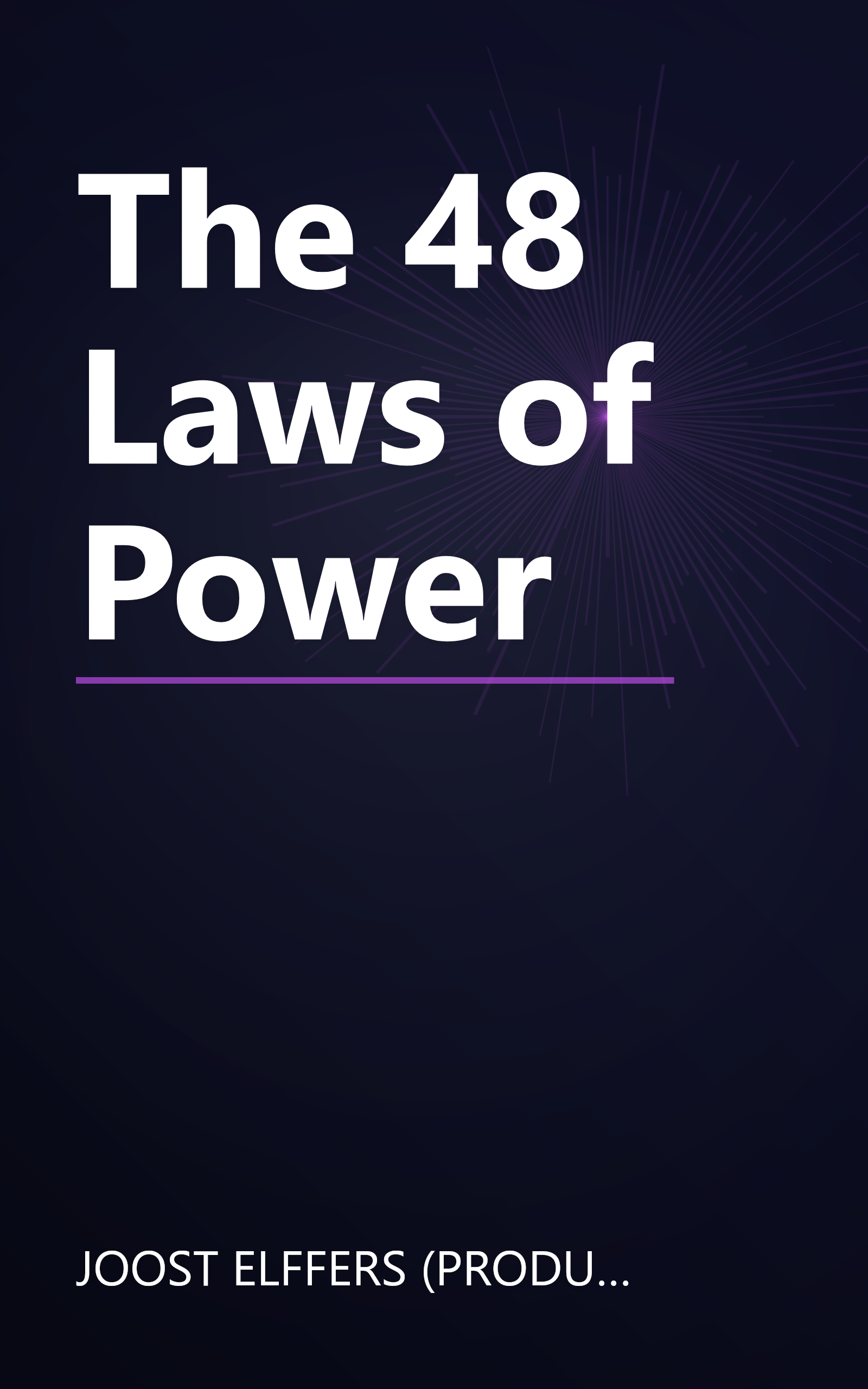 The 48 Laws of Power book cover