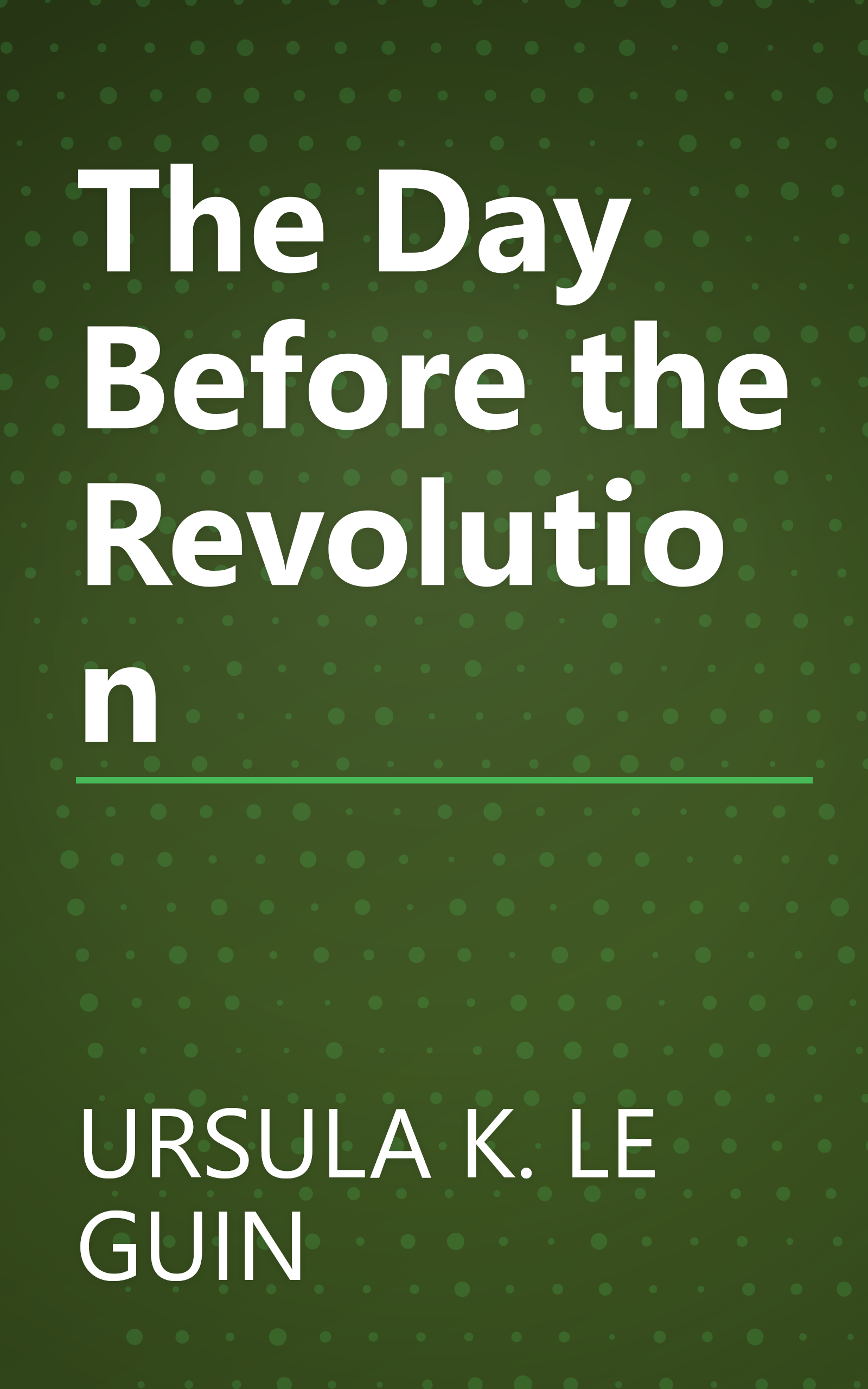 The Day Before the Revolution book cover