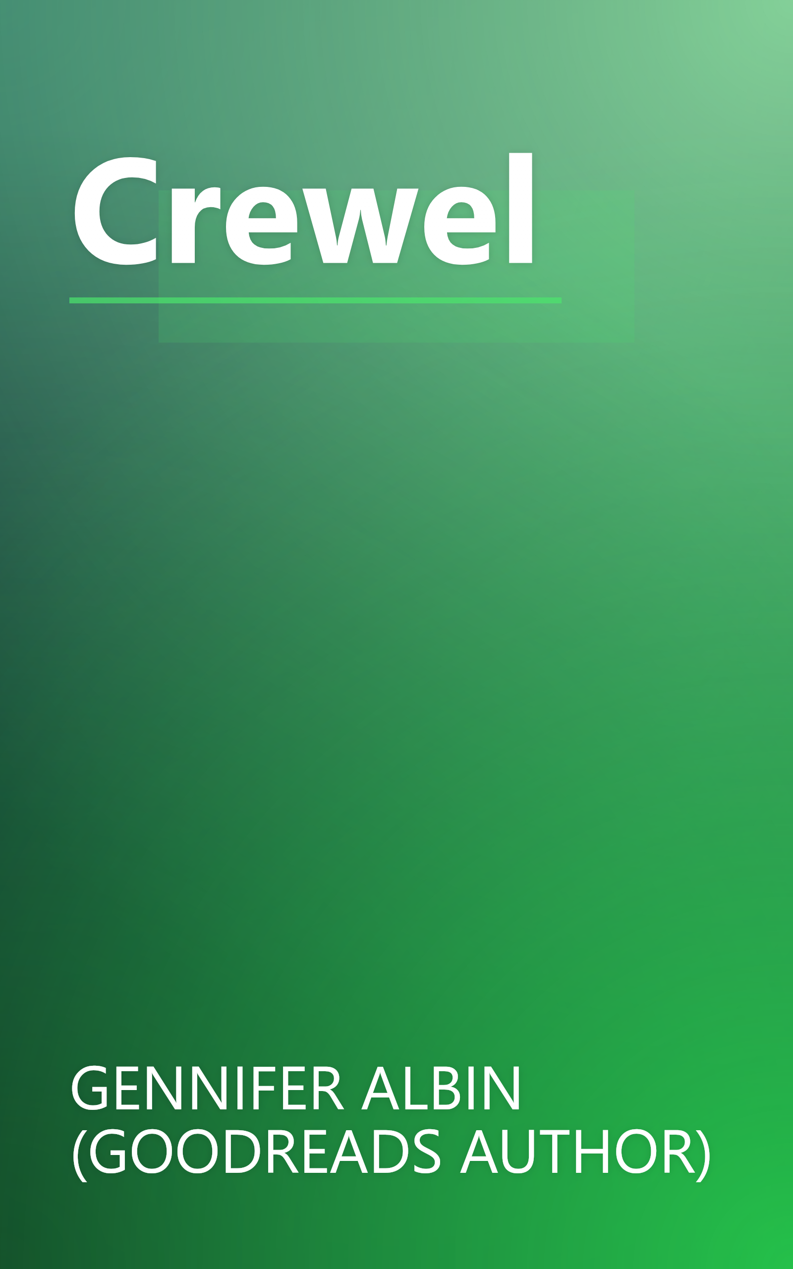 Crewel book cover
