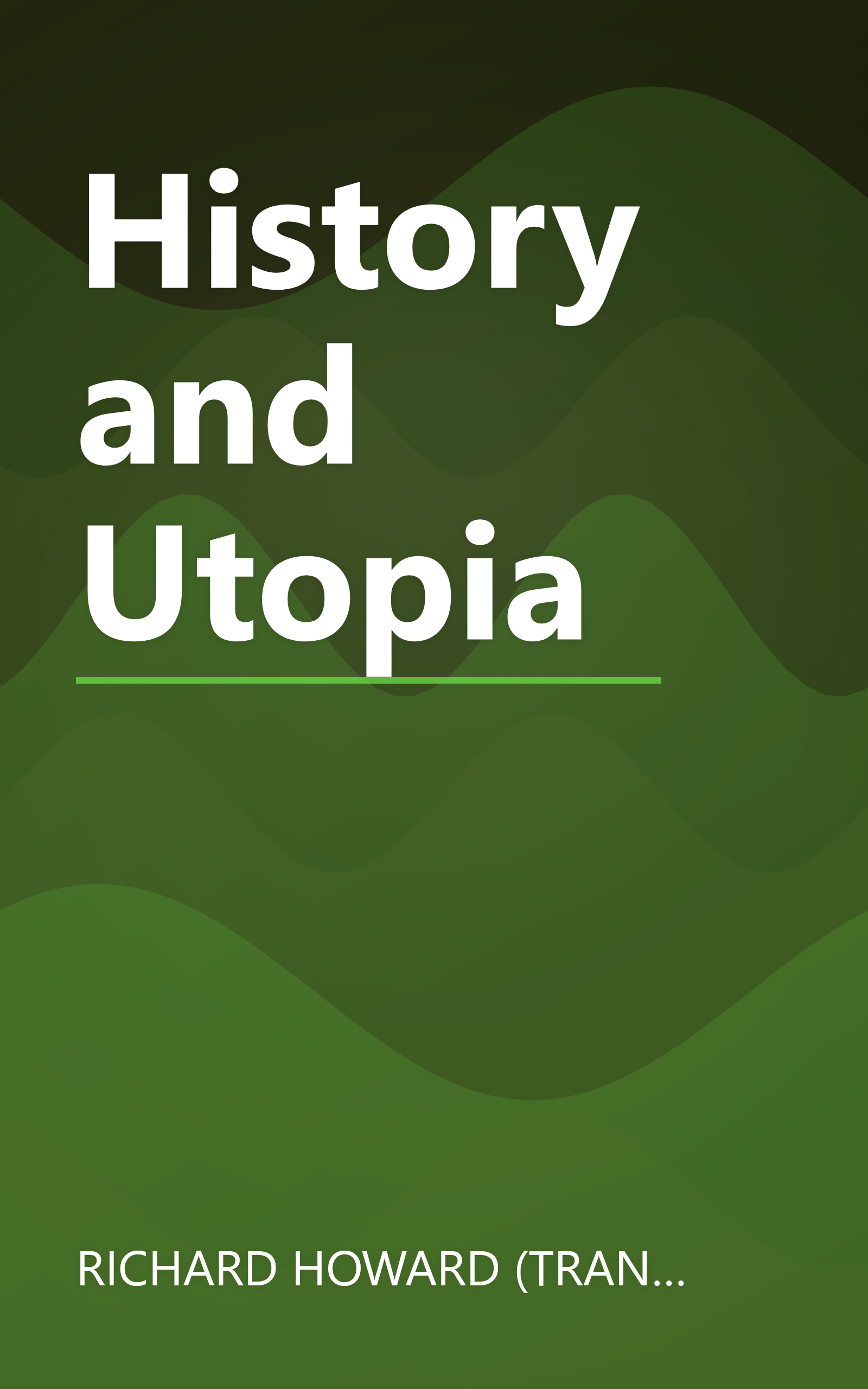History and Utopia book cover