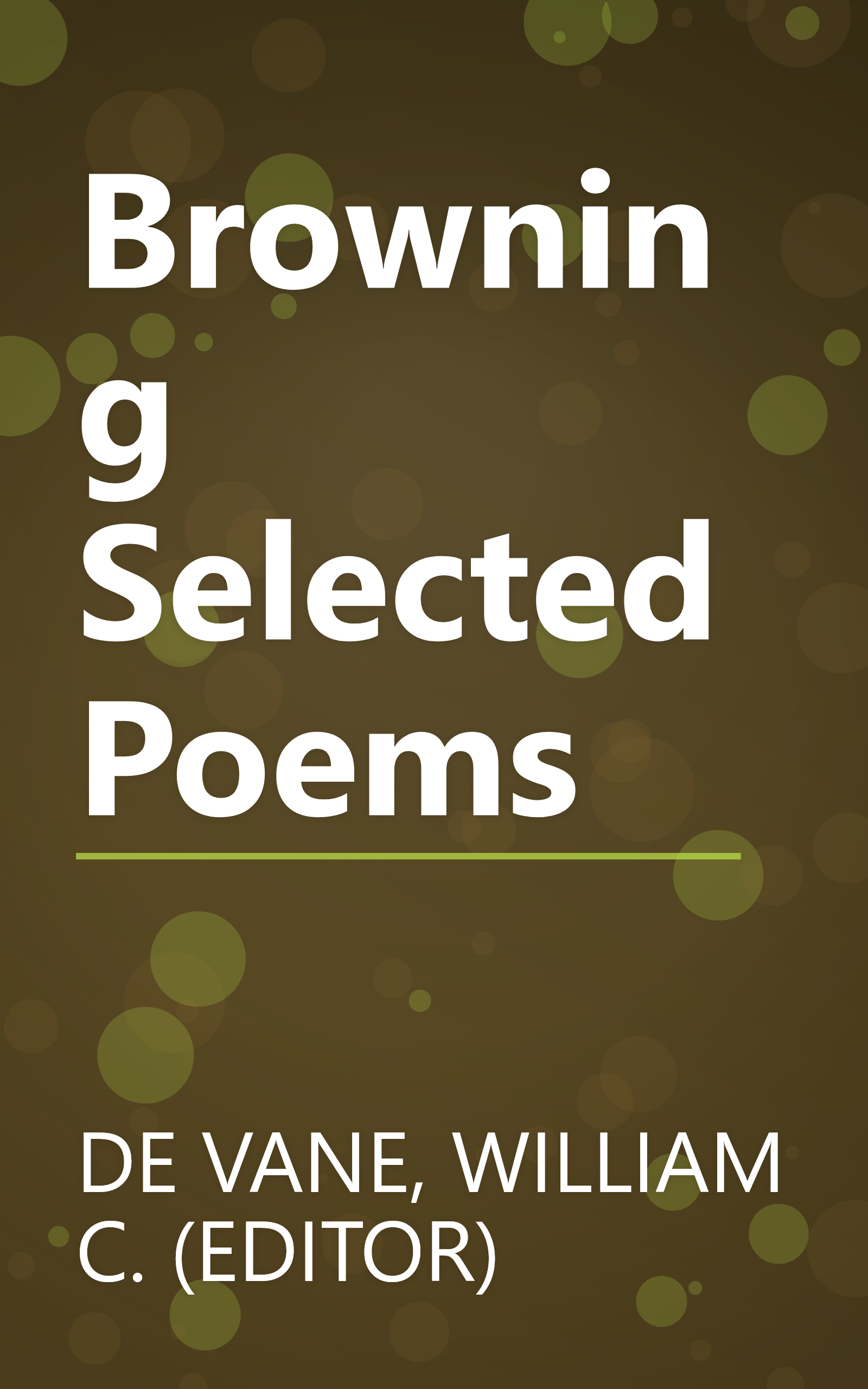 Browning Selected Poems book cover