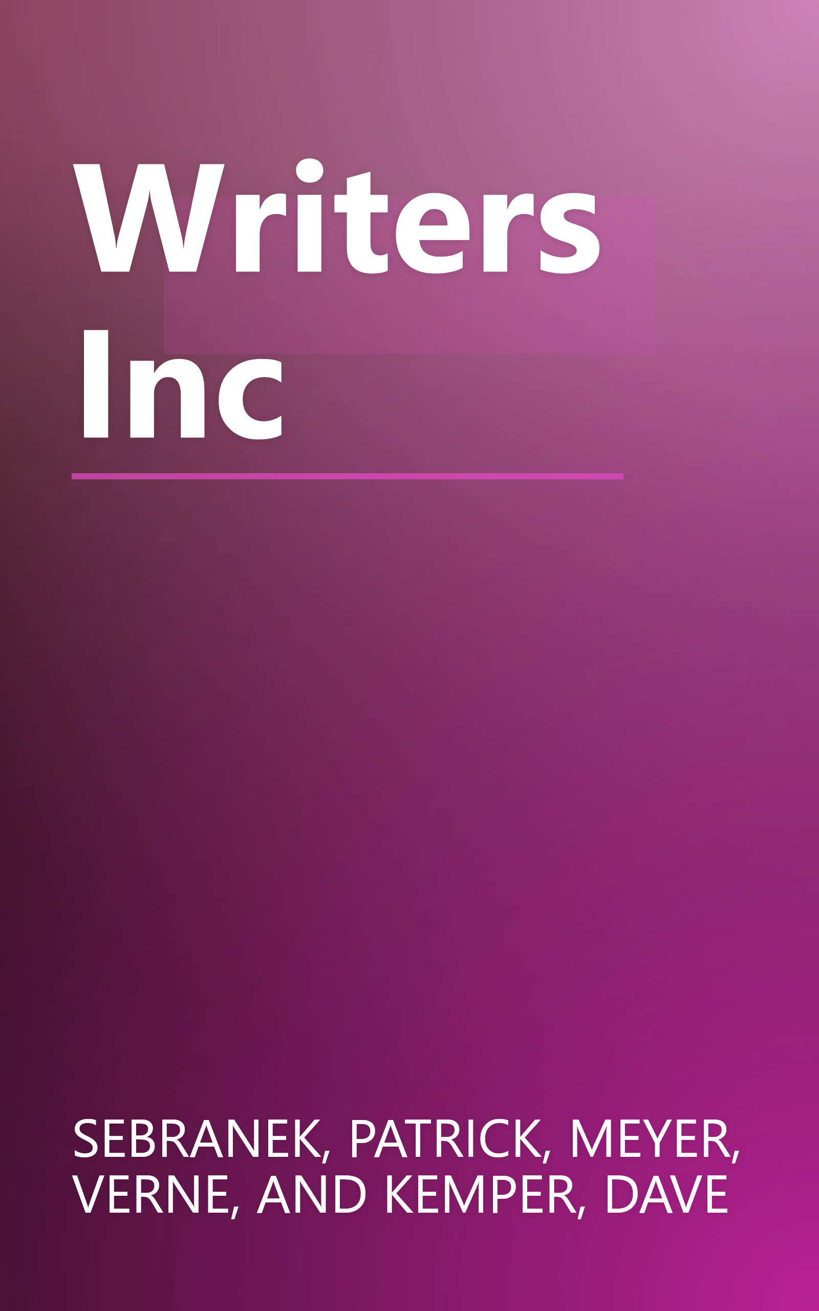 Writers Inc book cover