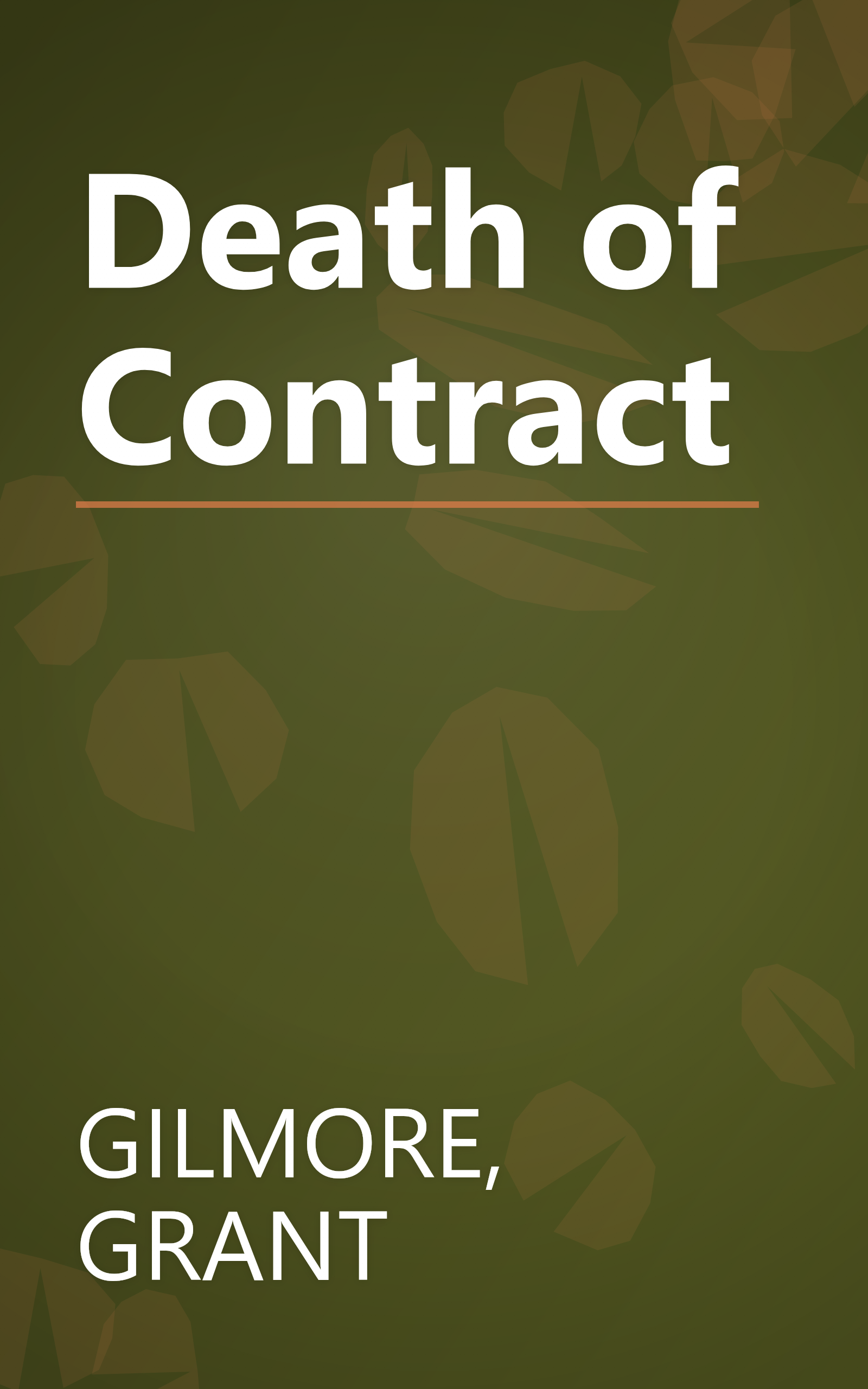 Death of Contract book cover