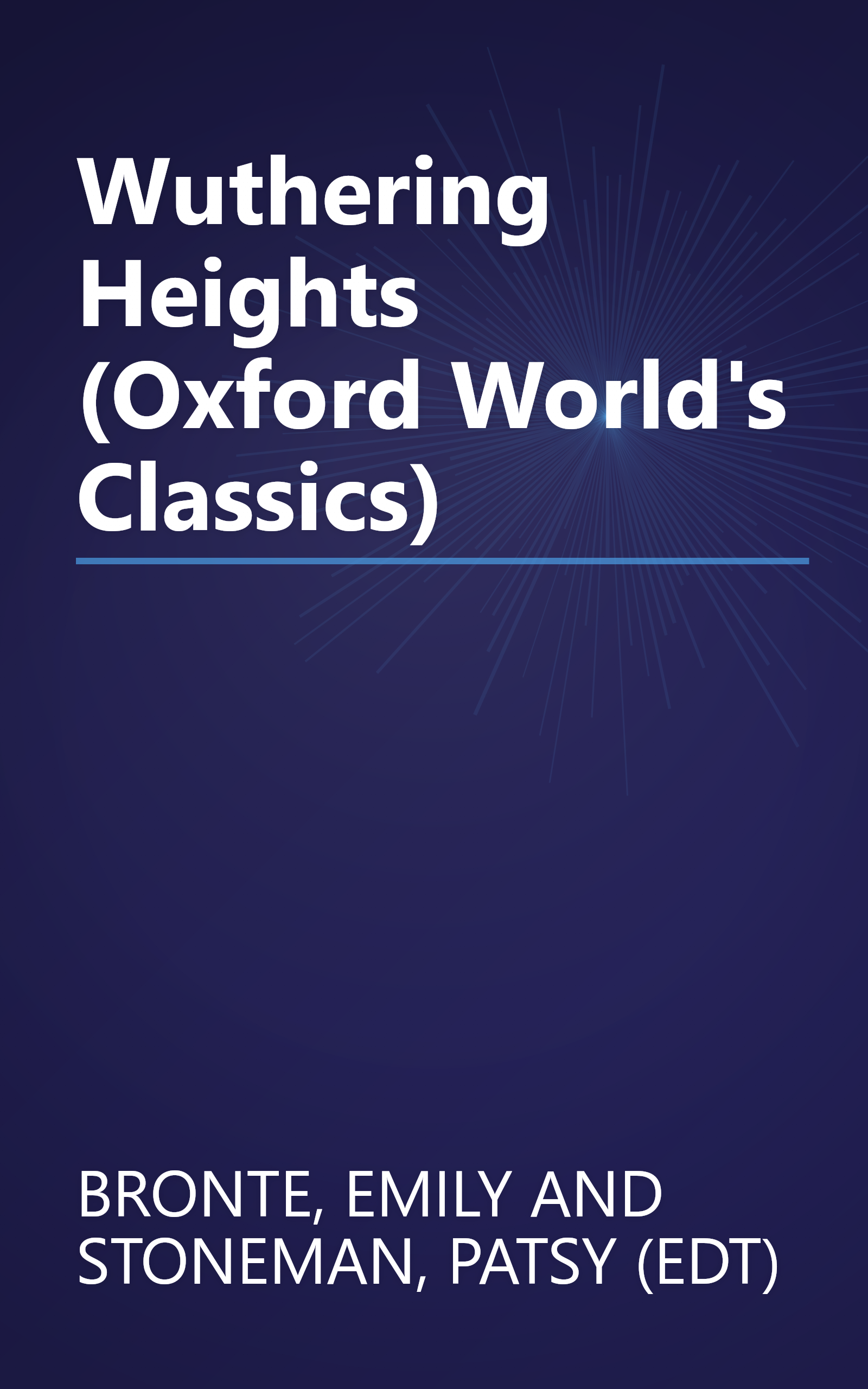 Wuthering Heights (Oxford World's Classics) book cover