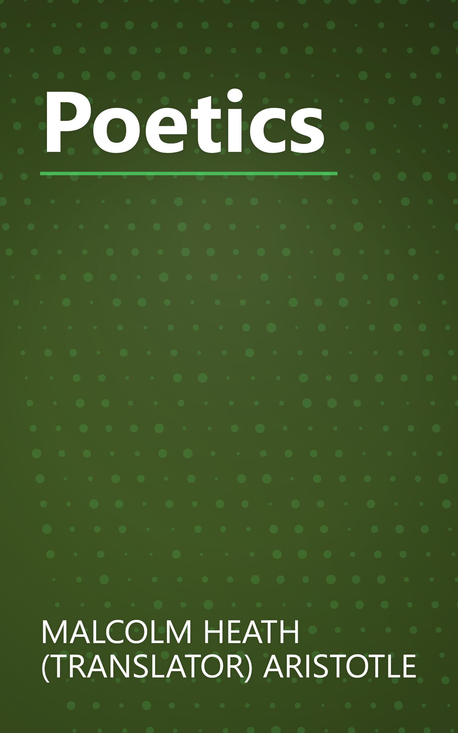 Poetics book cover