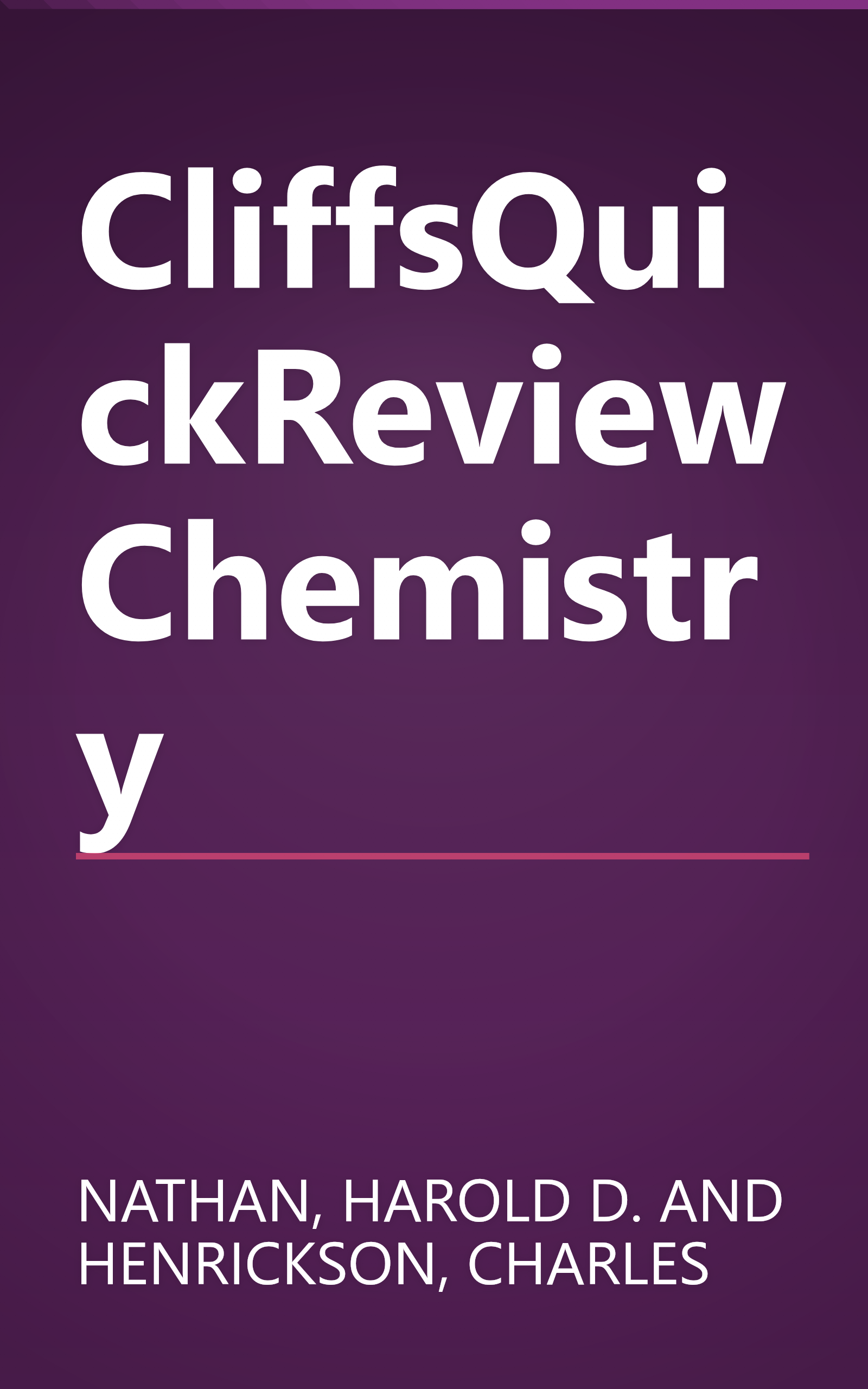 CliffsQuickReview Chemistry book cover