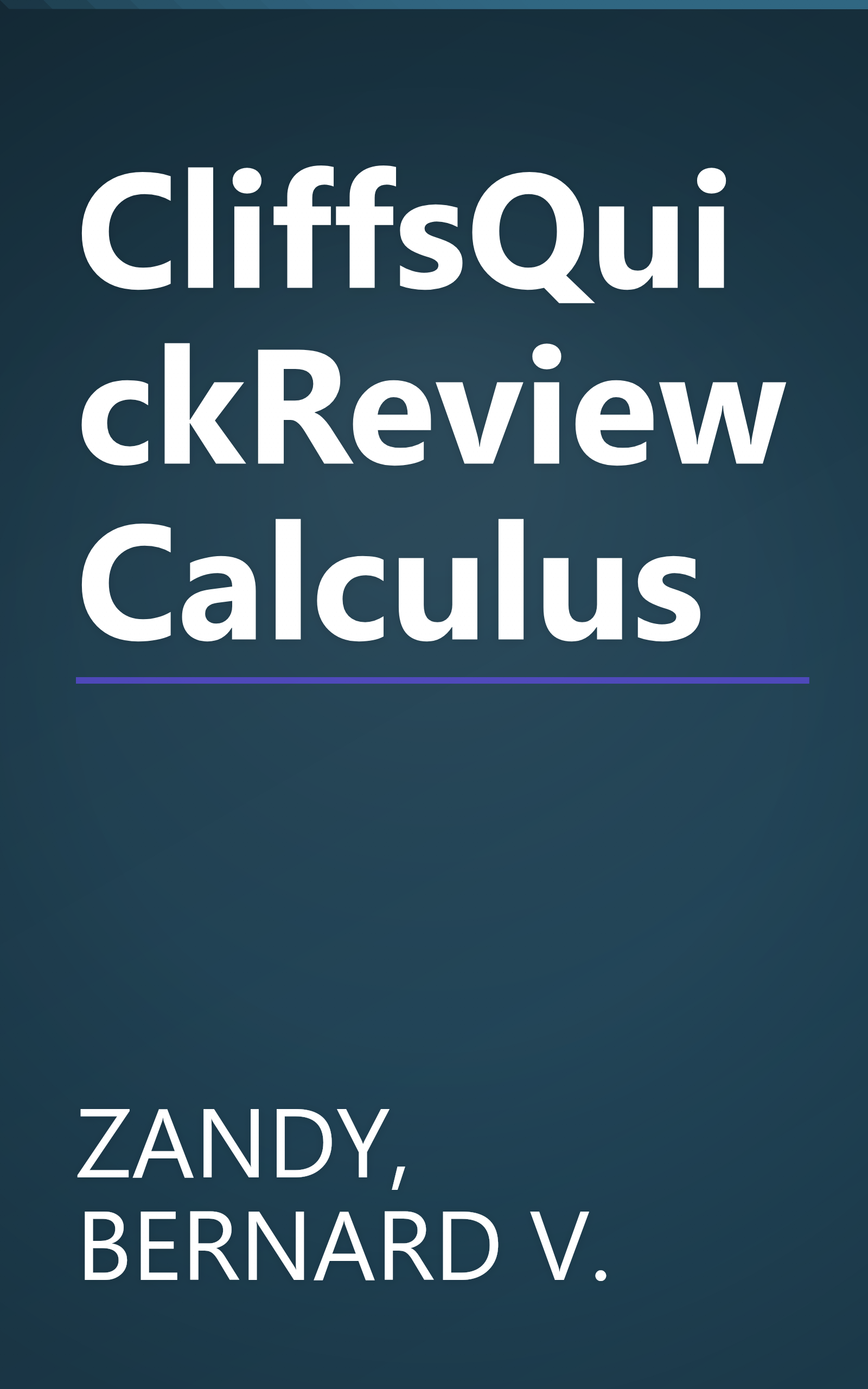 CliffsQuickReview Calculus book cover
