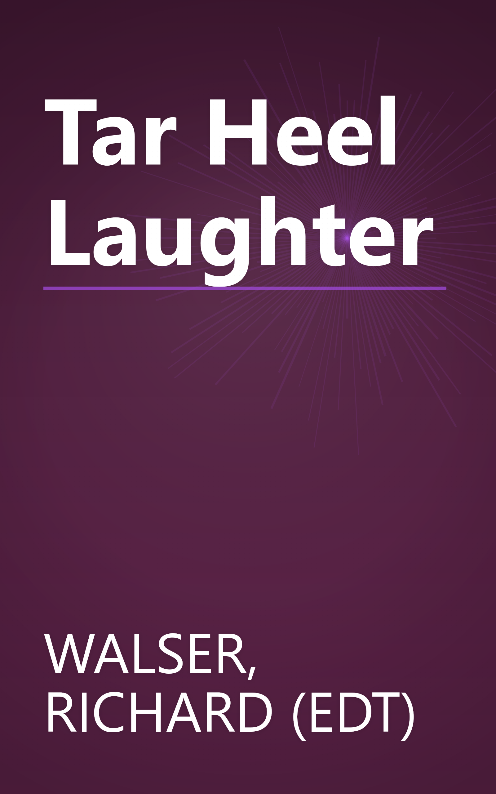 Tar Heel Laughter book cover